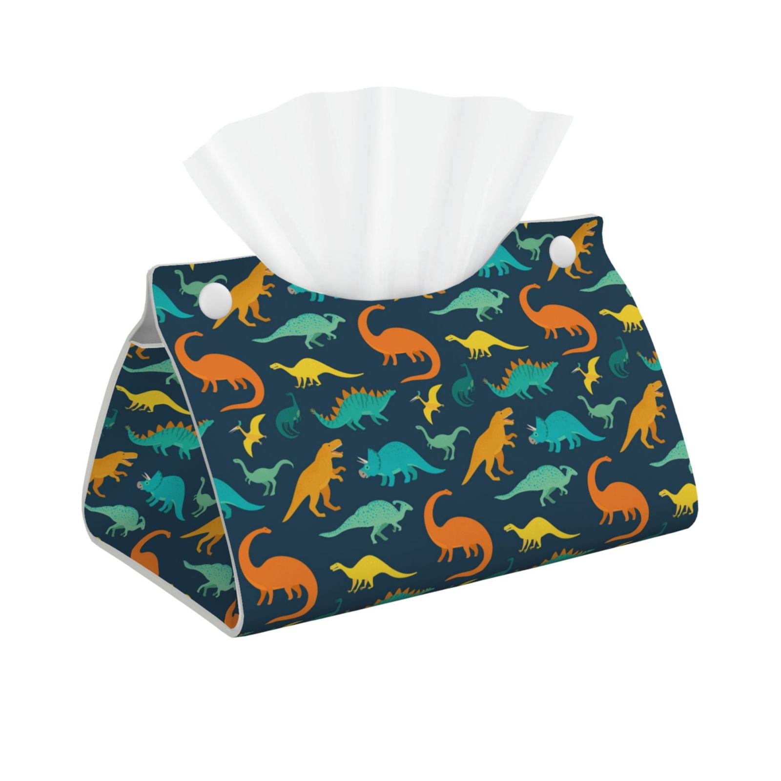 Uemuo Colorful Dinosaur Pattern Tissue Box Cover Holder, Triangle with ...