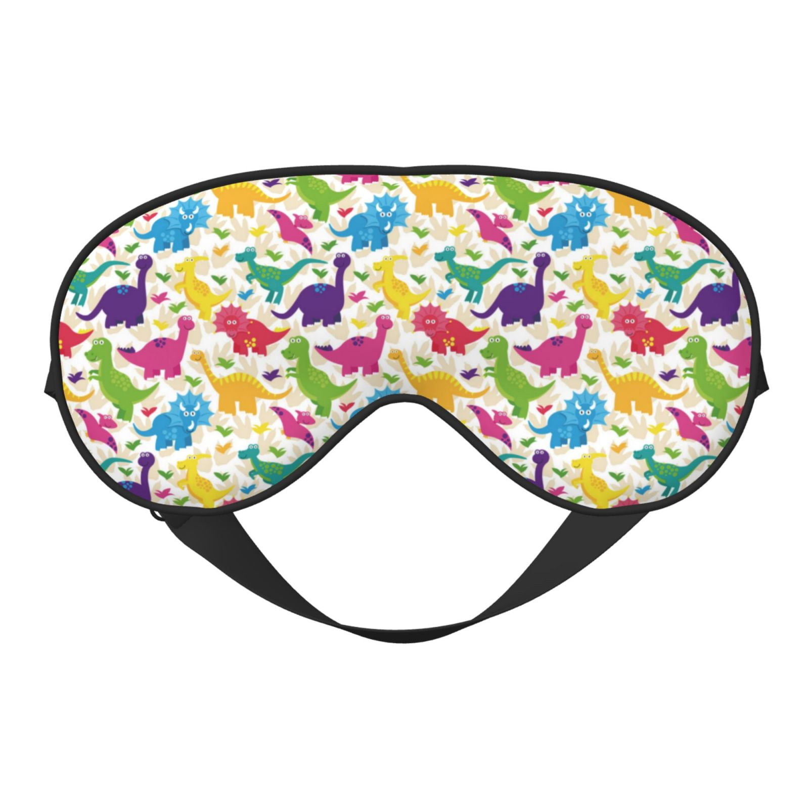 Uemuo Colorful Dinosaurs Pattern Sleep Eye Mask - Light Blocking Sleep ...
