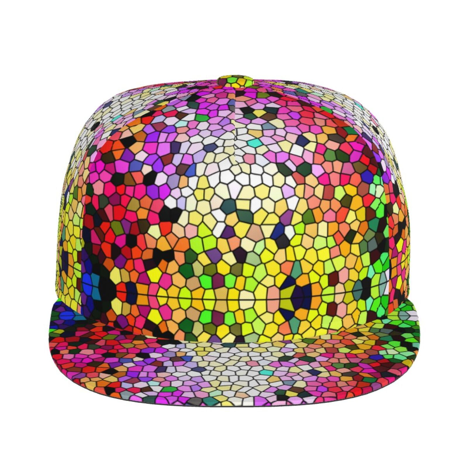 Uemuo Colorful Tie Dye Stained Glass 3 Pattern Women's Baseball Cap ...