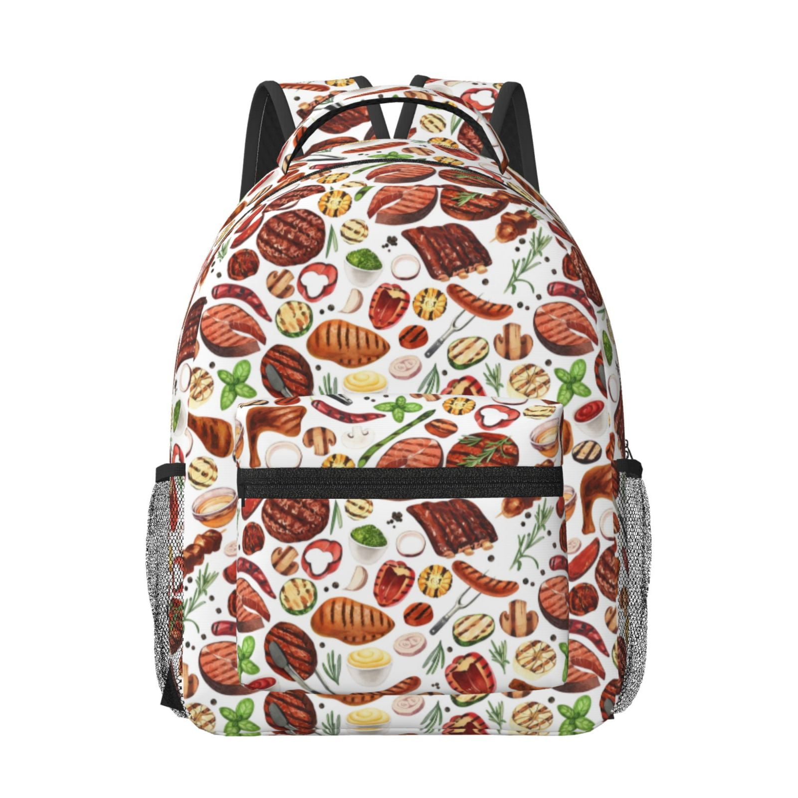 Uemuo Cooking Bbq Printed Student Durable Water-resistant Backpack ...