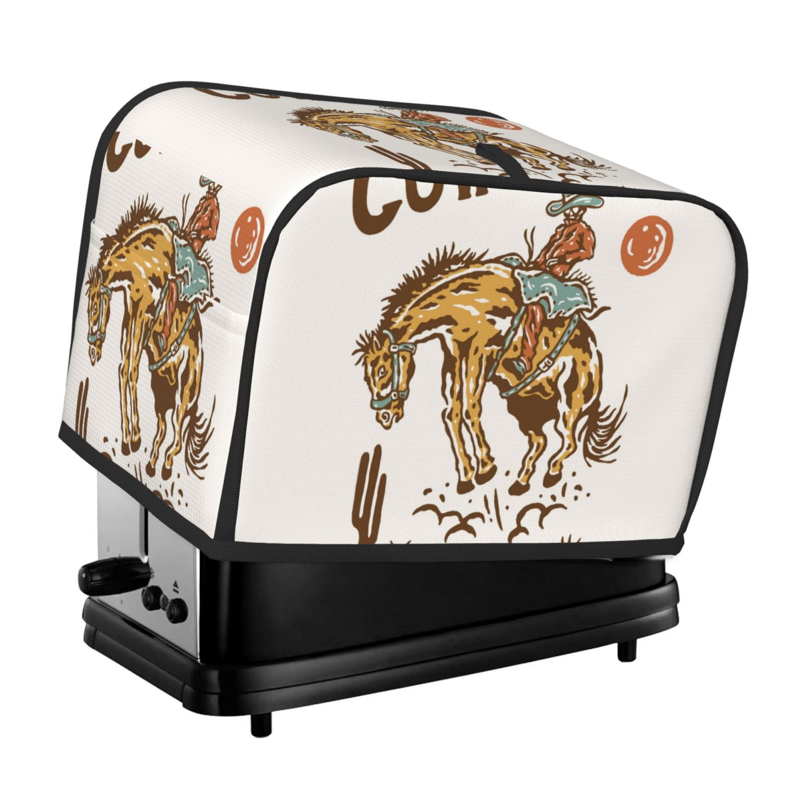 Uemuo Cowboy Up Vintage Wild West Print Toaster Cover 2 Slice, Small ...