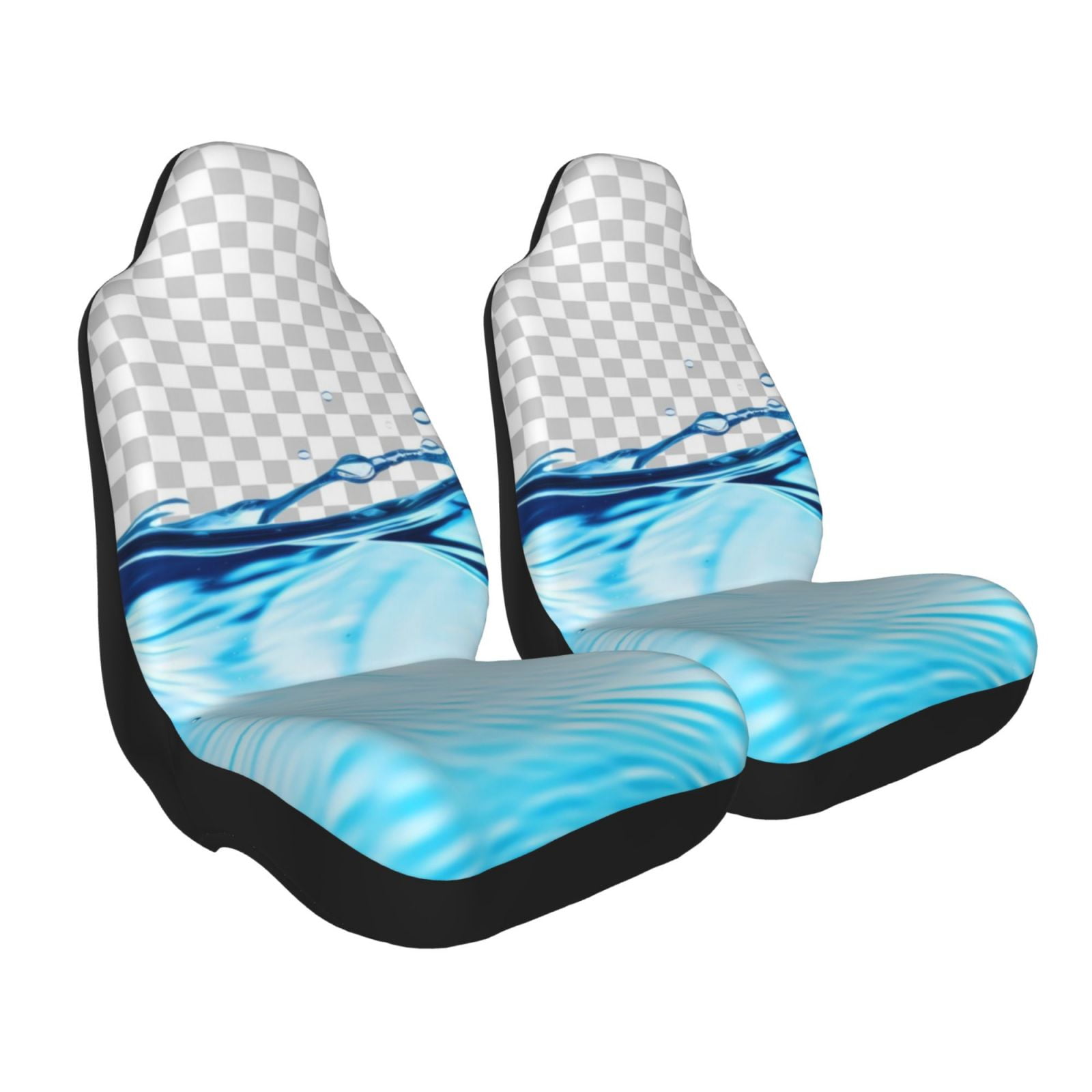 Uemuo Crystal Clear Water Splash Pattern Car Seat Covers for Front ...