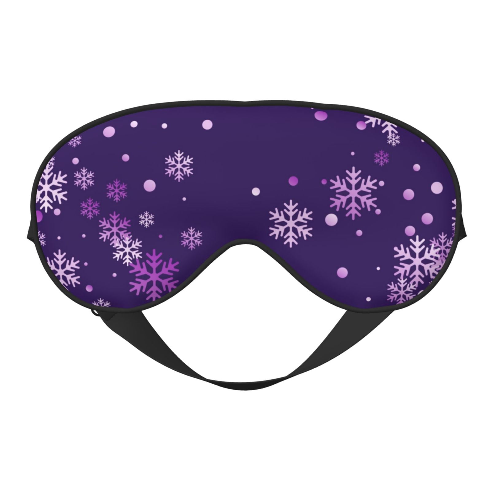 Uemuo Crystal Purple Snowflake Pattern Sleep Eye Mask - Light Blocking ...
