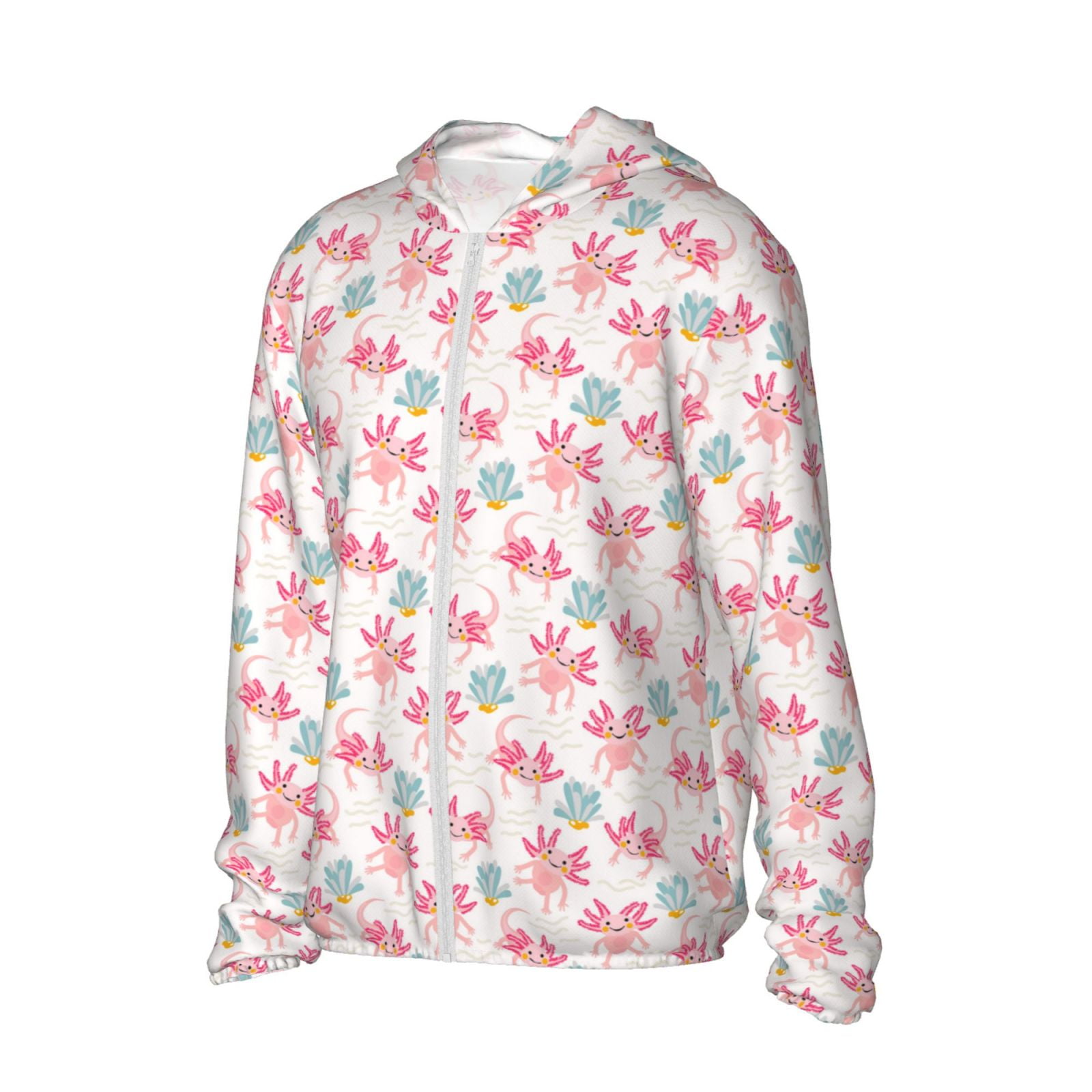 Uemuo Cute Axolotl Pattern Women's Full Zip UPF 50+ Sun Protection ...