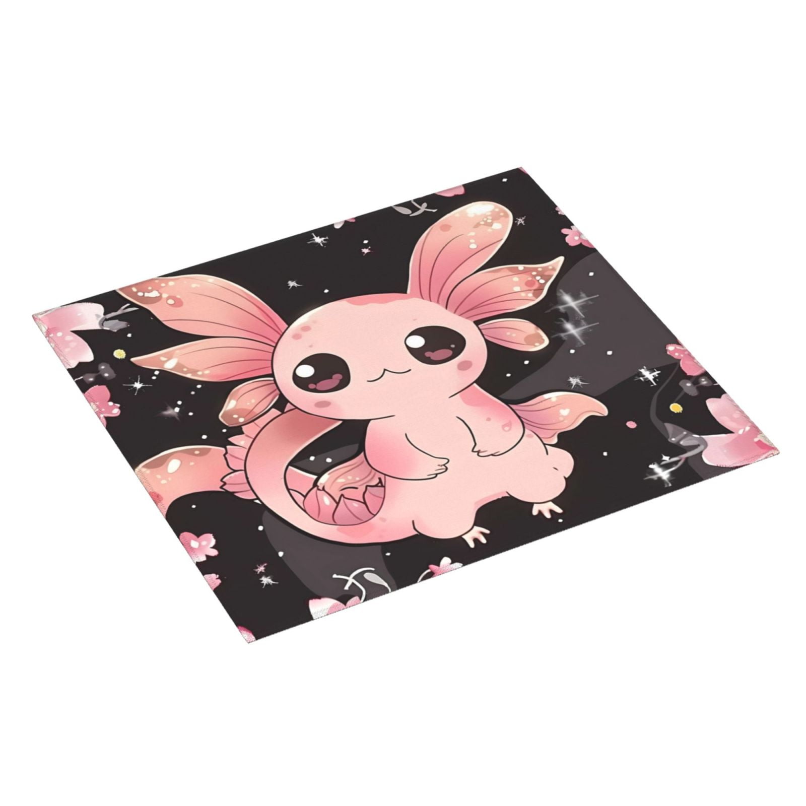 Uemuo Cute Axolotl Sakura Blossoms B Pattern Dish Drying Mat,16*18 inch ...