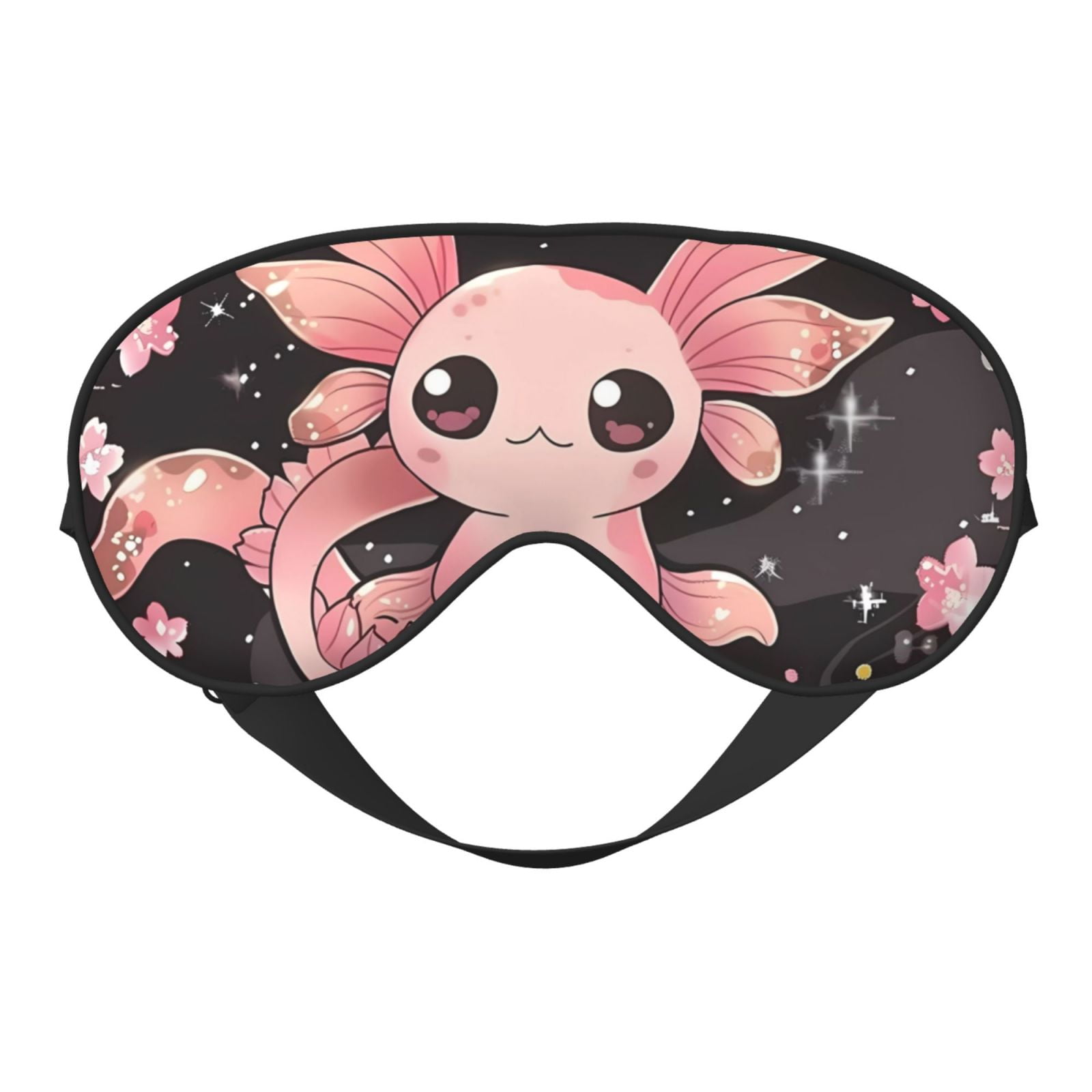 Uemuo Cute Axolotl Sakura Blossoms B Pattern Sleep Eye Mask - Light ...
