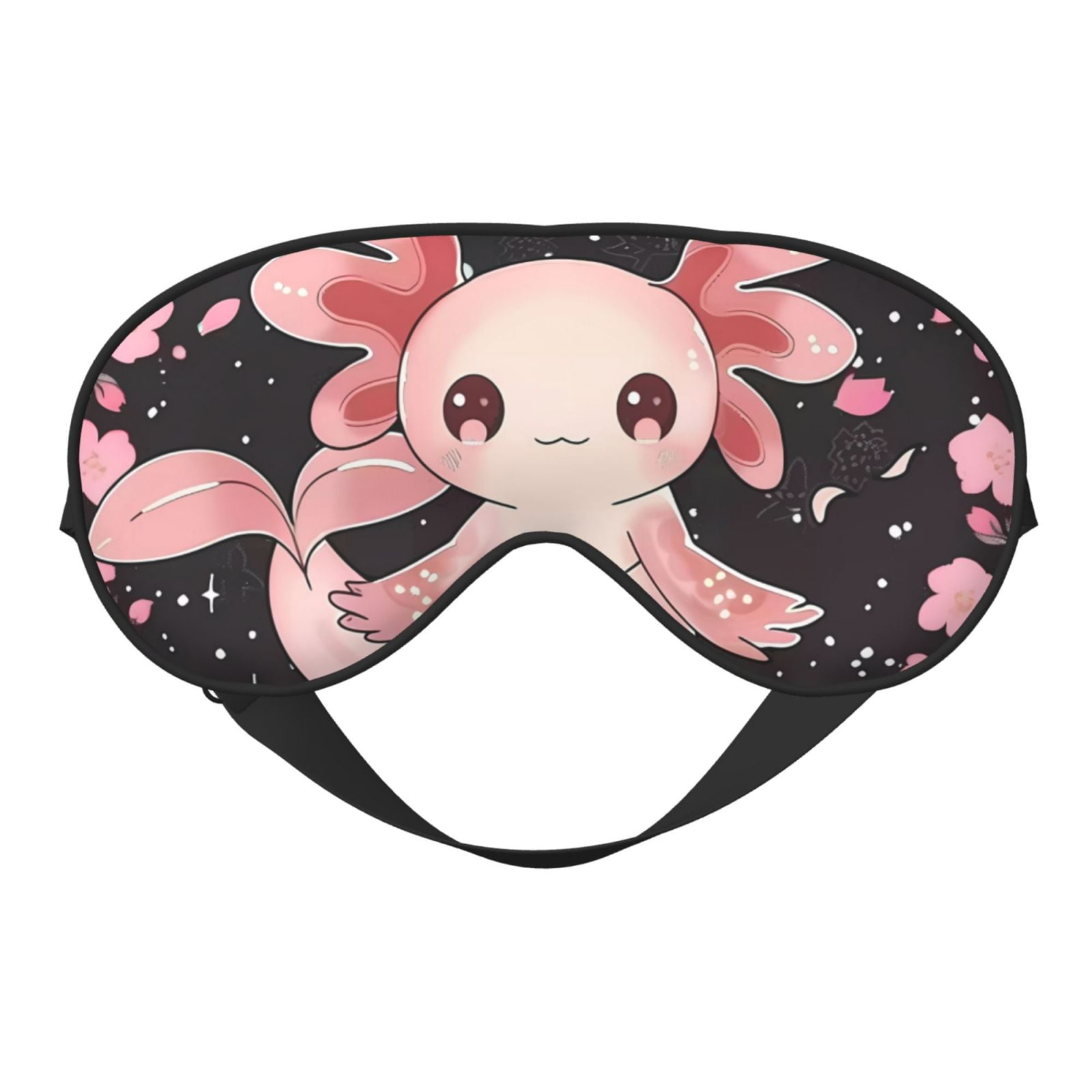 Uemuo Cute Axolotl Sakura Blossoms Pattern Sleep Eye Mask - Light ...
