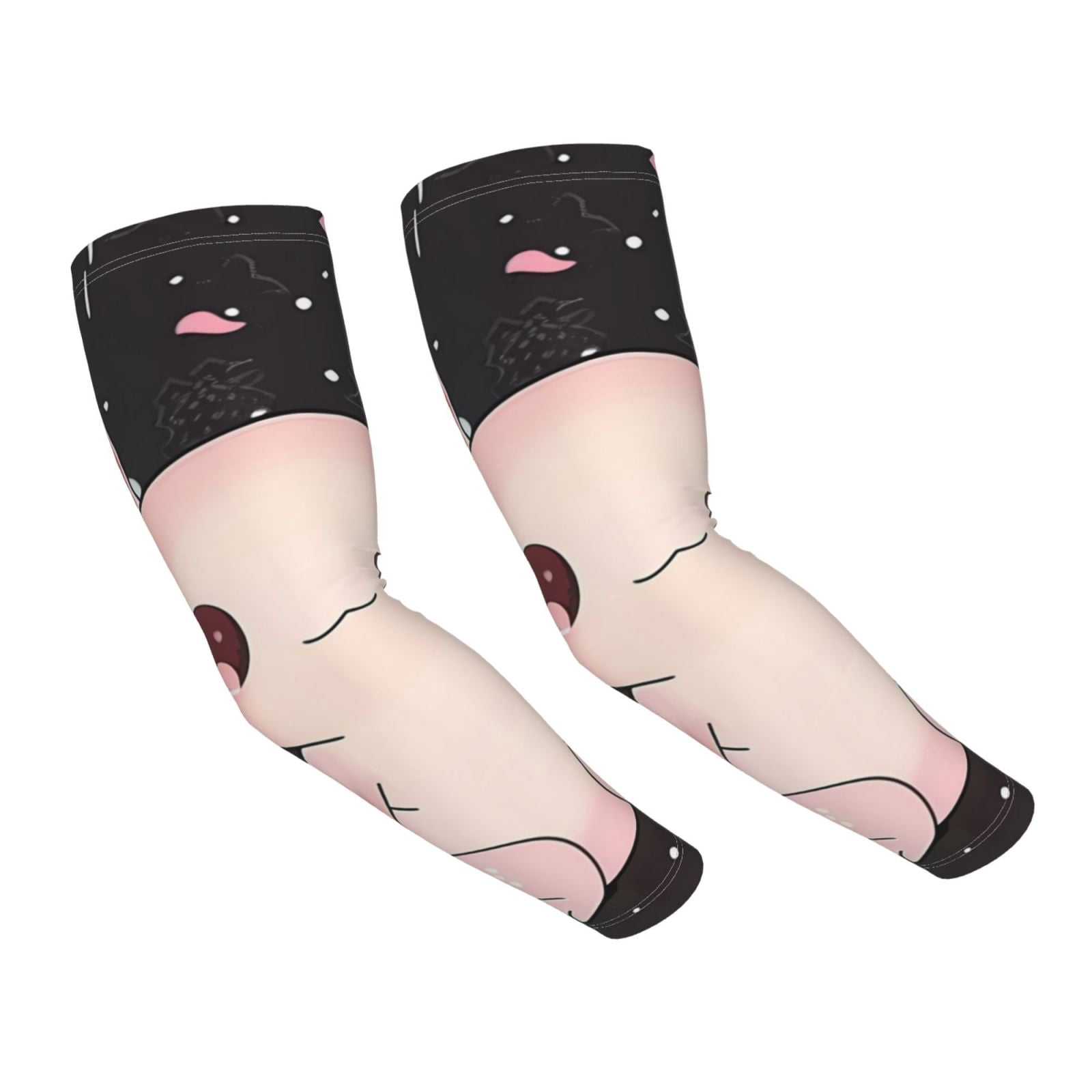 Uemuo Cute Axolotl Sakura Blossoms Printed Arm Sleeves, Cooling UV Sun ...