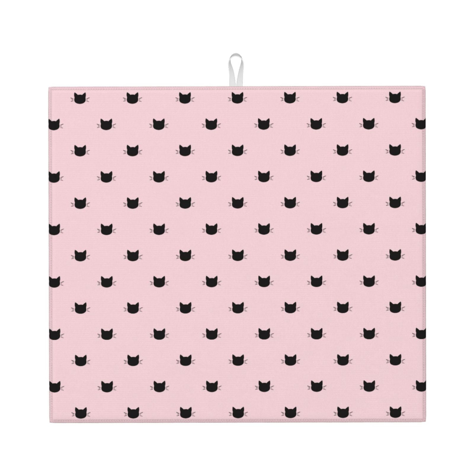 Uemuo Cute Cat Pattern Dish Drying Mat,16*18 inch Absorbent Dish ...