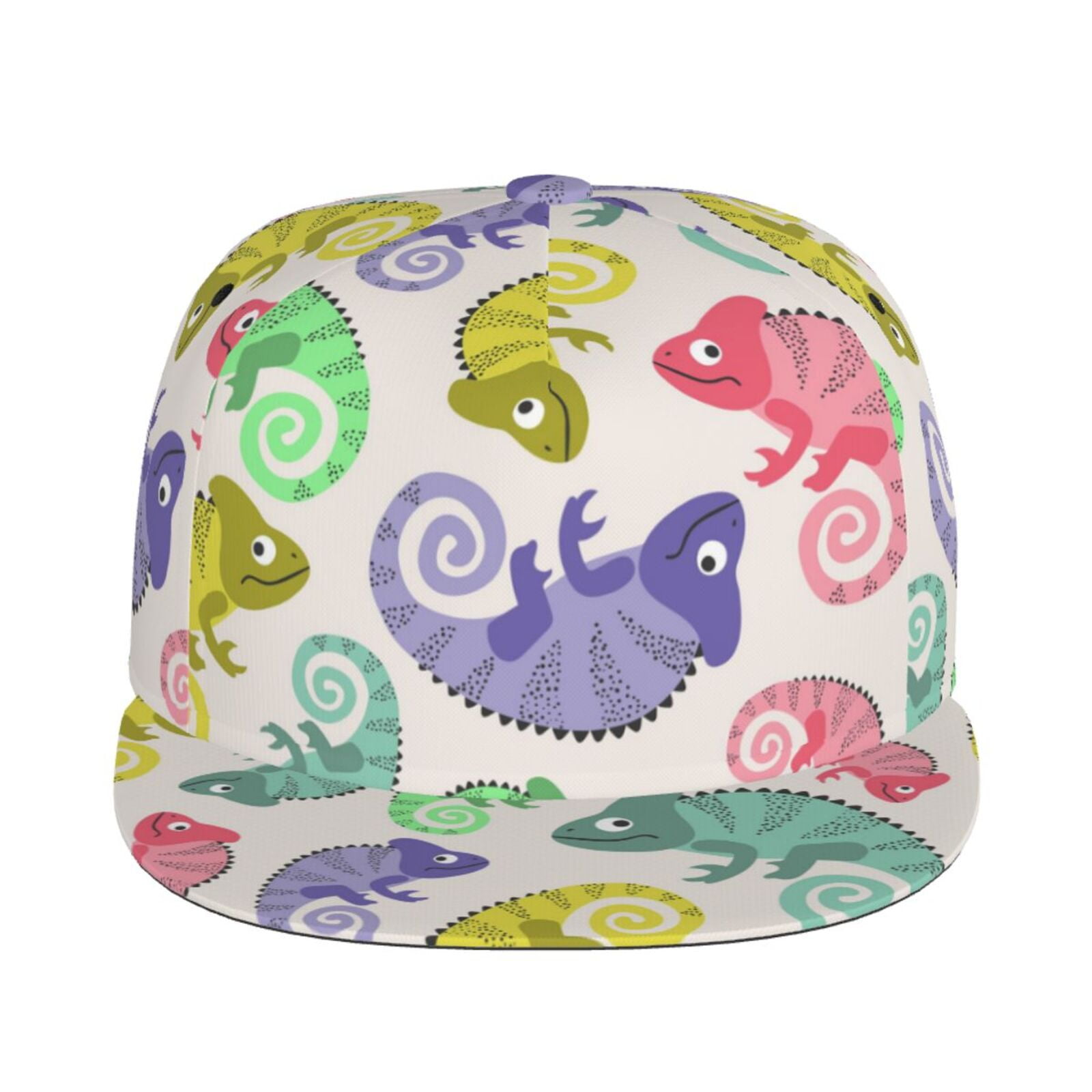 Uemuo Cute Chameleons Pattern Women's Baseball Cap,Straight Brim Hat ...