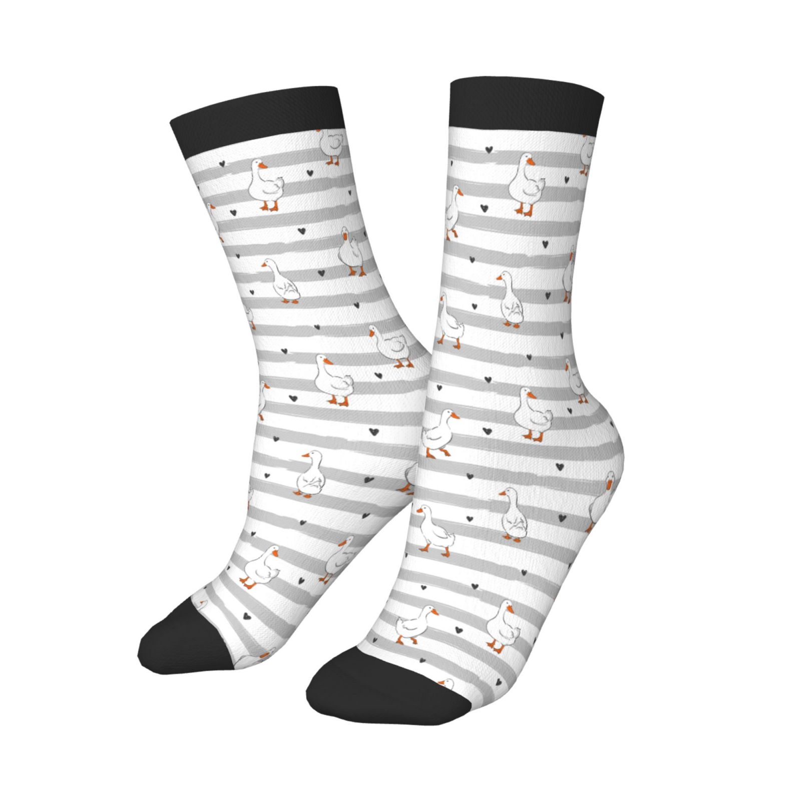 Uemuo Cute Goose Printed Kids Boys Socks Seamless Crew Socks Crazy ...