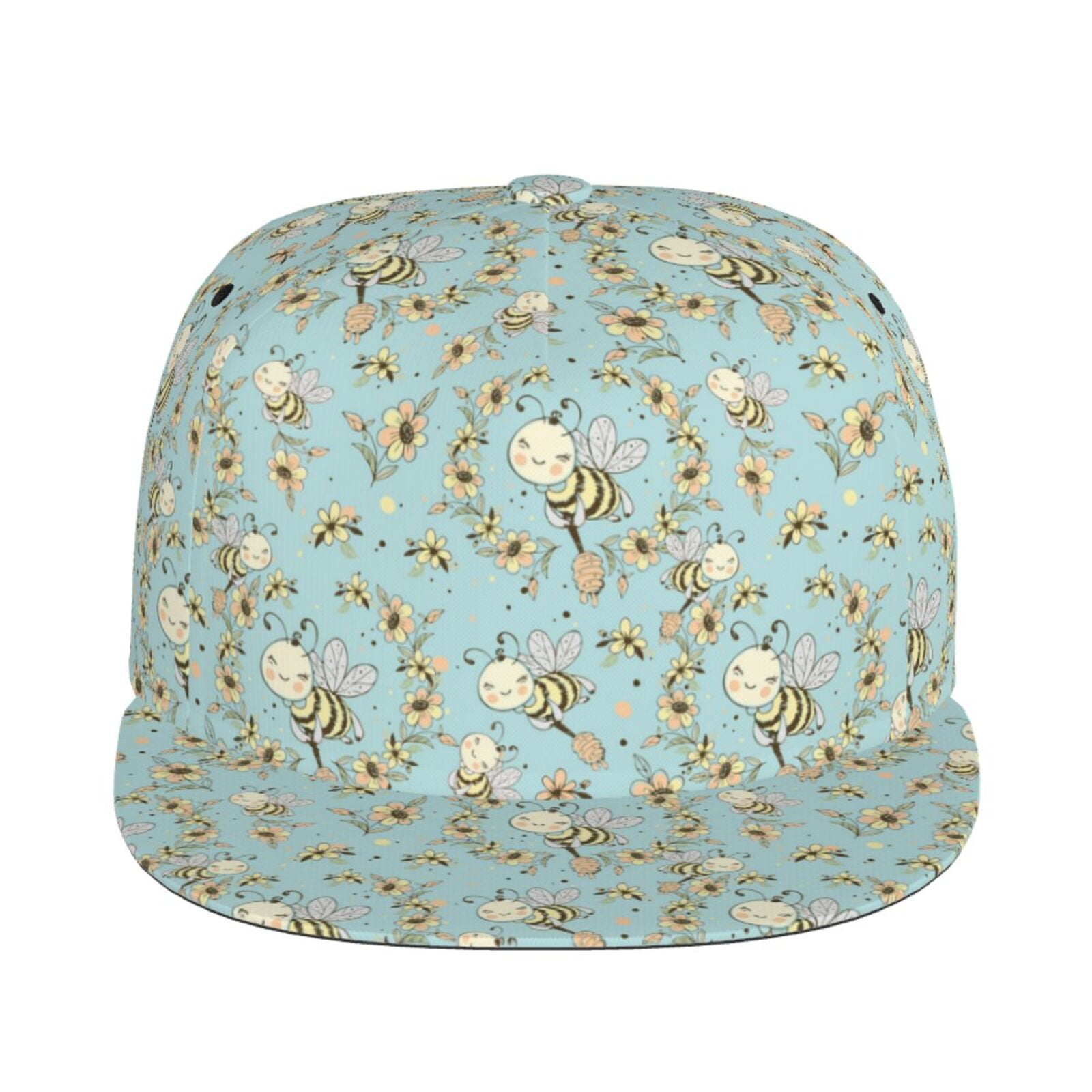 Uemuo Cute Honeybees Pattern Women's Baseball Cap,Straight Brim Hat ...