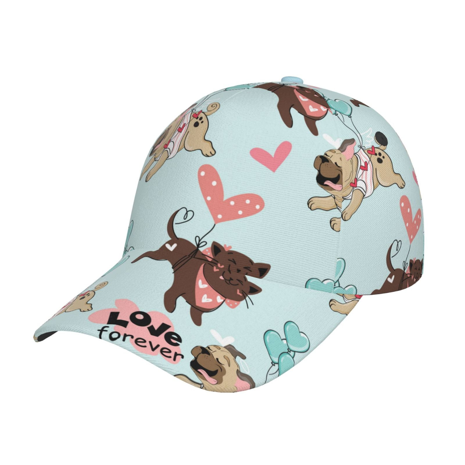 Uemuo Cute Pug Dogs Pattern Baseball Cap Golf Dad Hat Adjustable ...