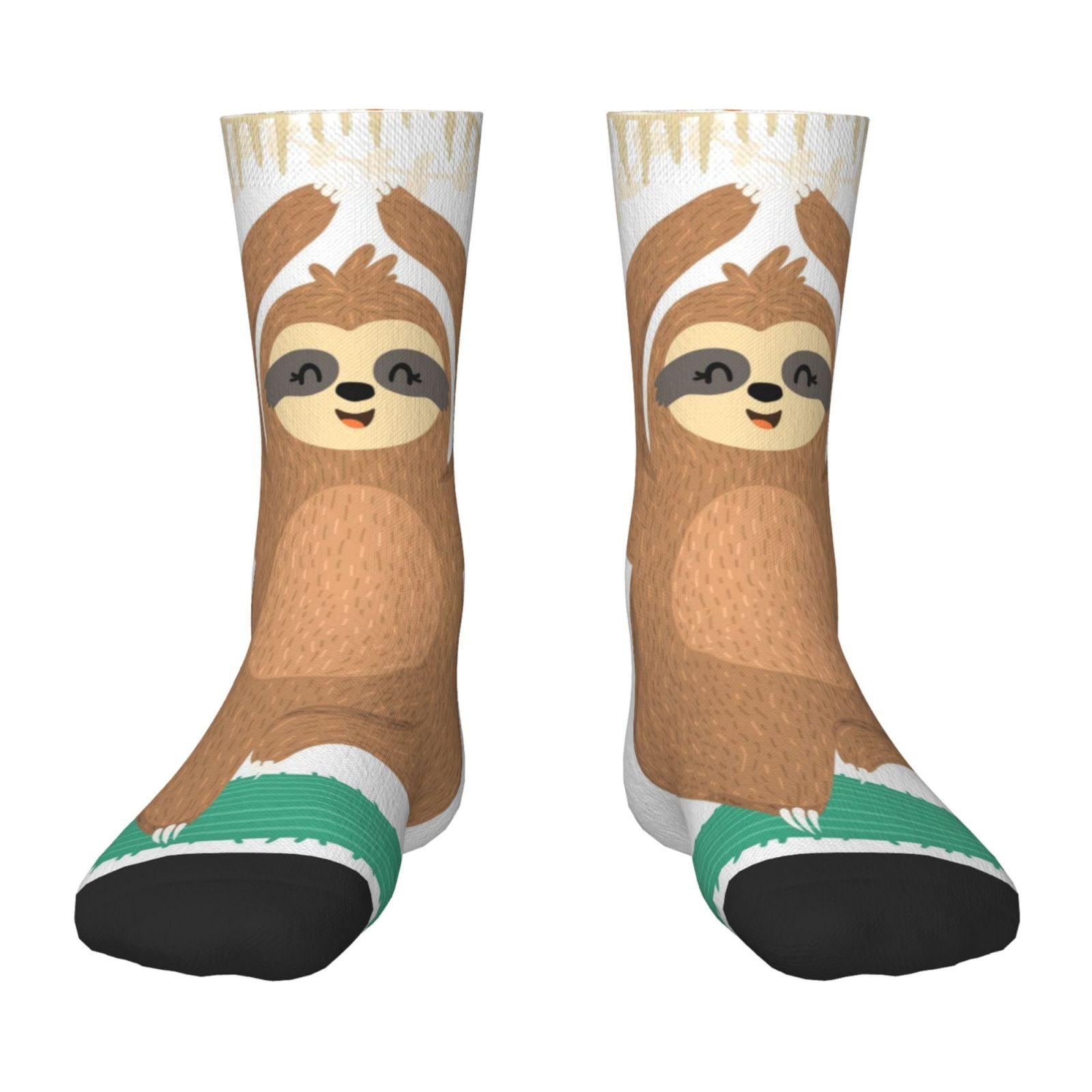 Uemuo Cute Sloth In Yoga Pose Tree Printed Kids Boys Socks Seamless ...