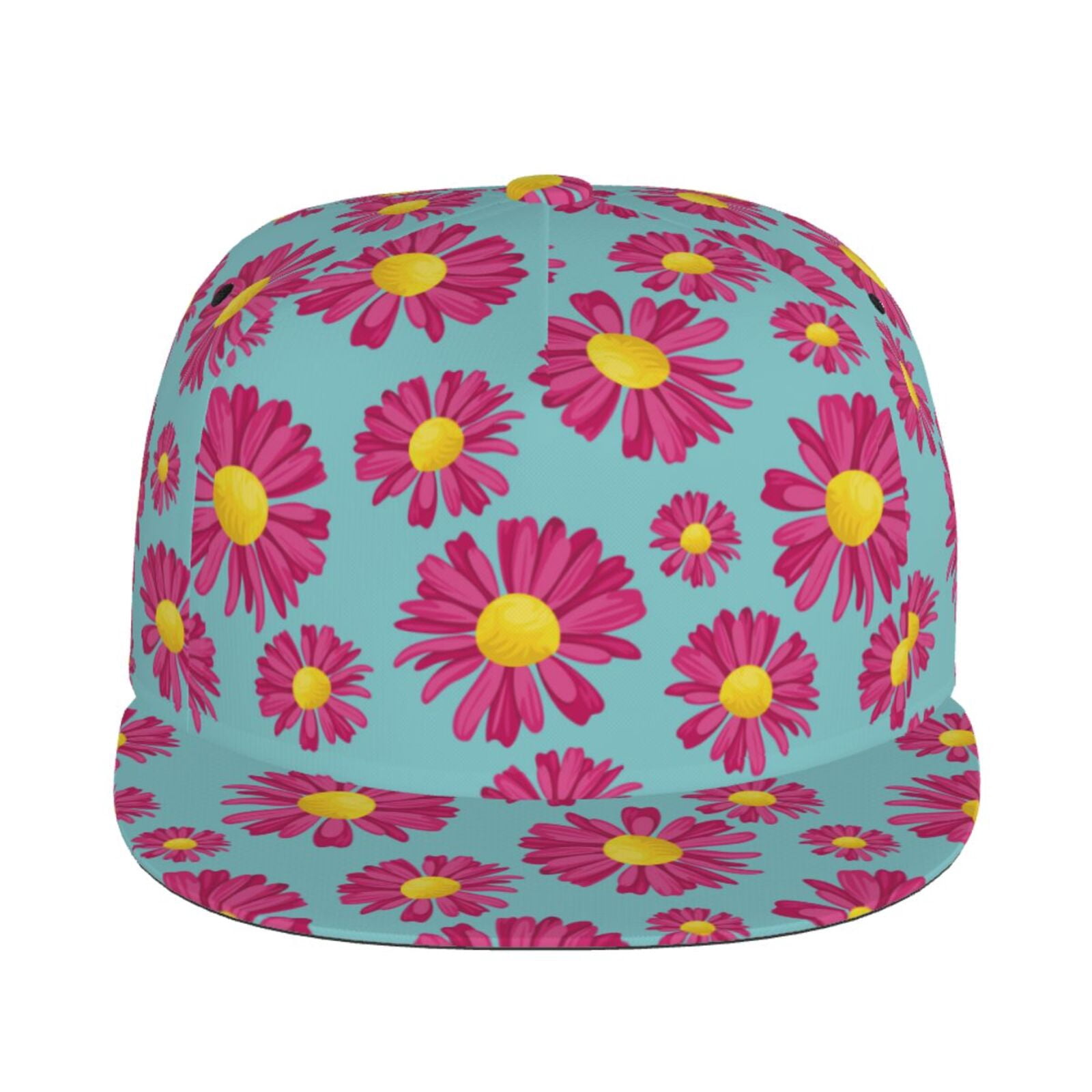Uemuo Daisies Flowers Pattern Women's Baseball Cap,Straight Brim Hat ...