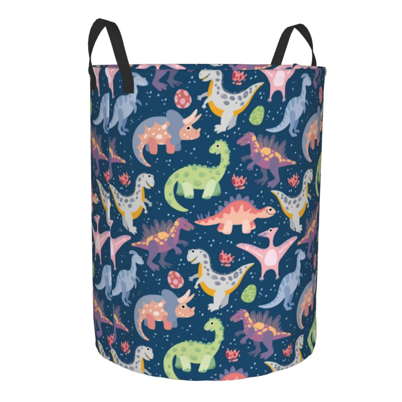 Uemuo Dinosaur Pattern Circular Laundry Hamper Basket with handles ...