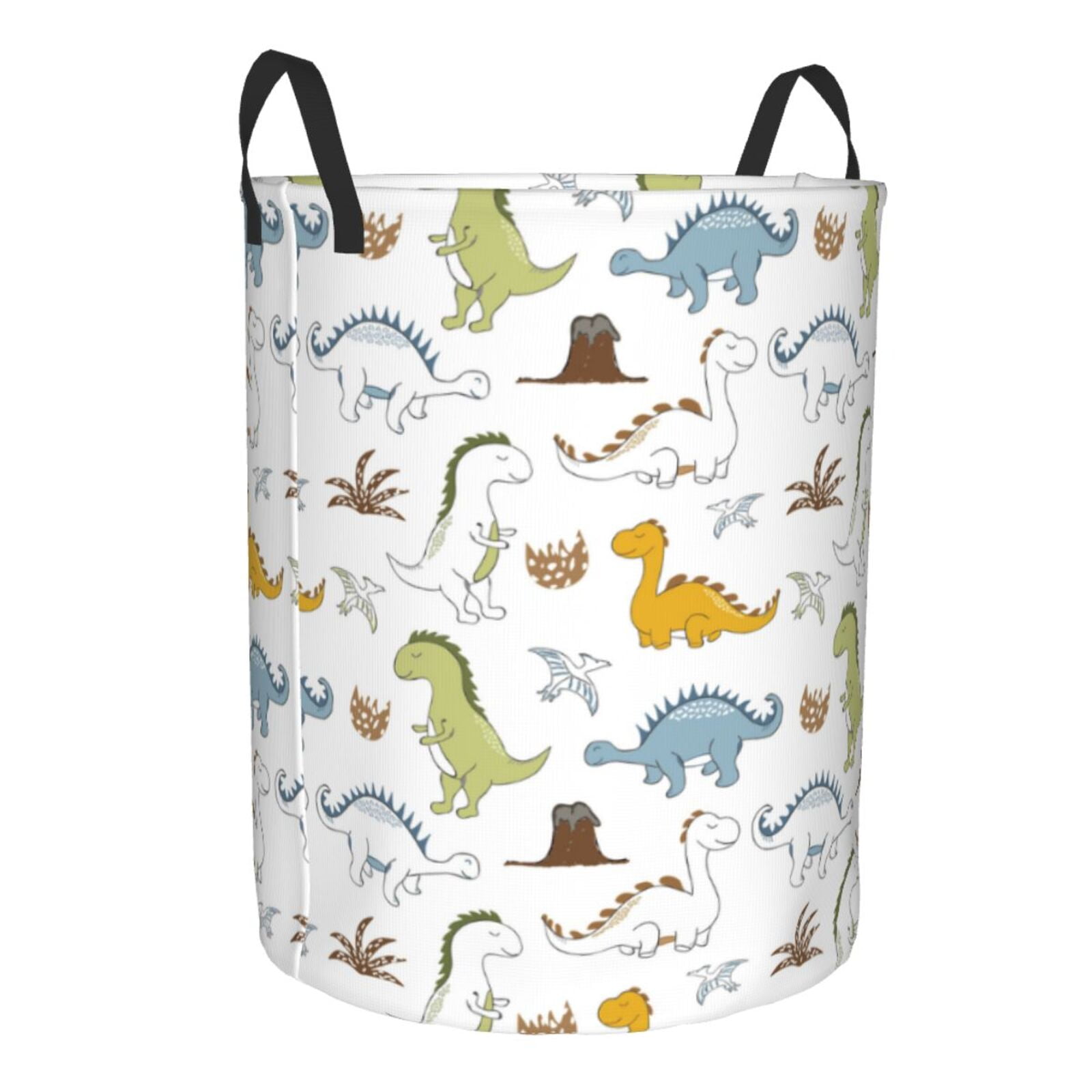 Uemuo Dinosaur Pattern Circular Laundry Hamper Basket with handles ...