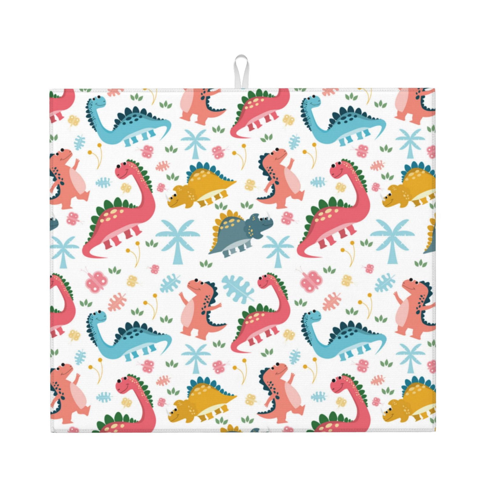 Uemuo Dinosaur Pattern Dish Drying Mat,16*18 inch Absorbent Dish ...