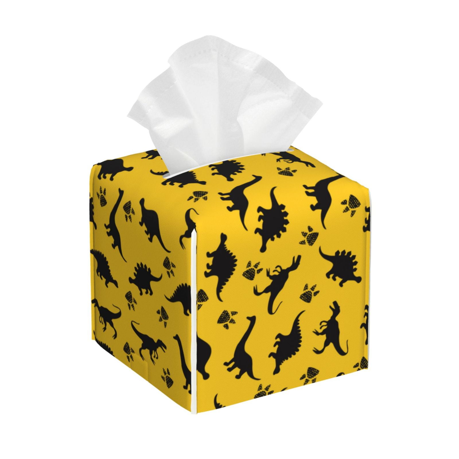 Uemuo Dinosaur Tissue Box Cover Holder, Square with Bottom Belt - PVC ...