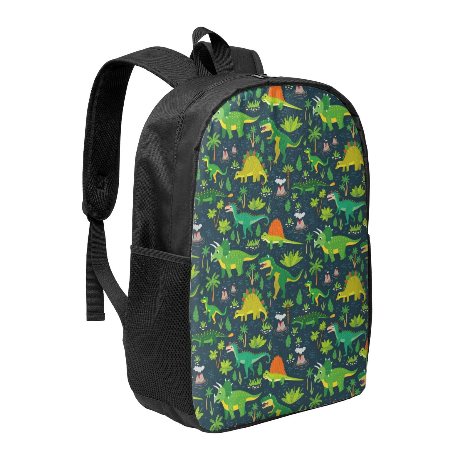 Uemuo Dinosaurs and Tropical Leaves and Flowers Printed Durable 17-inch ...