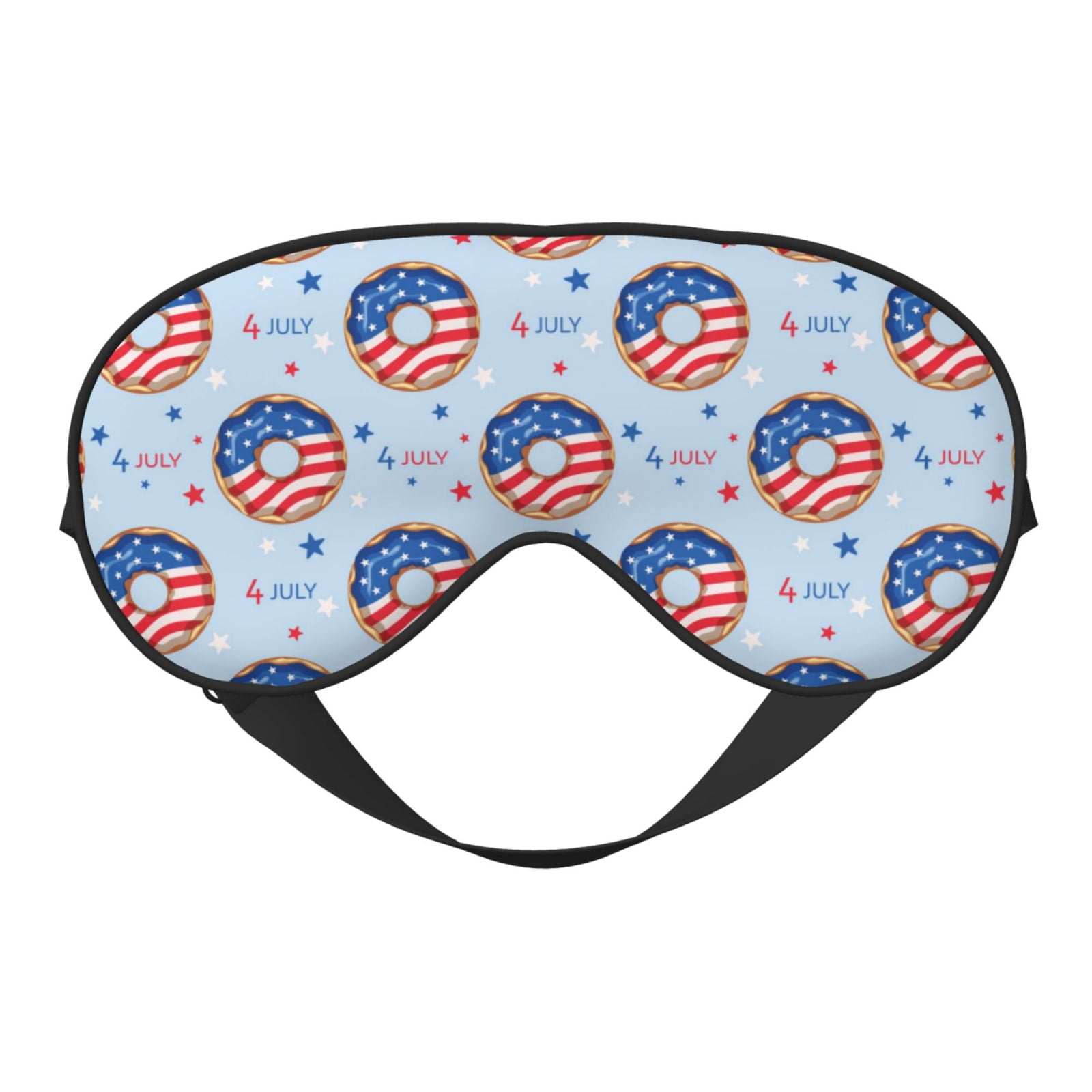 Uemuo Donut with the USA Fag Pattern Sleep Eye Mask - Light Blocking ...