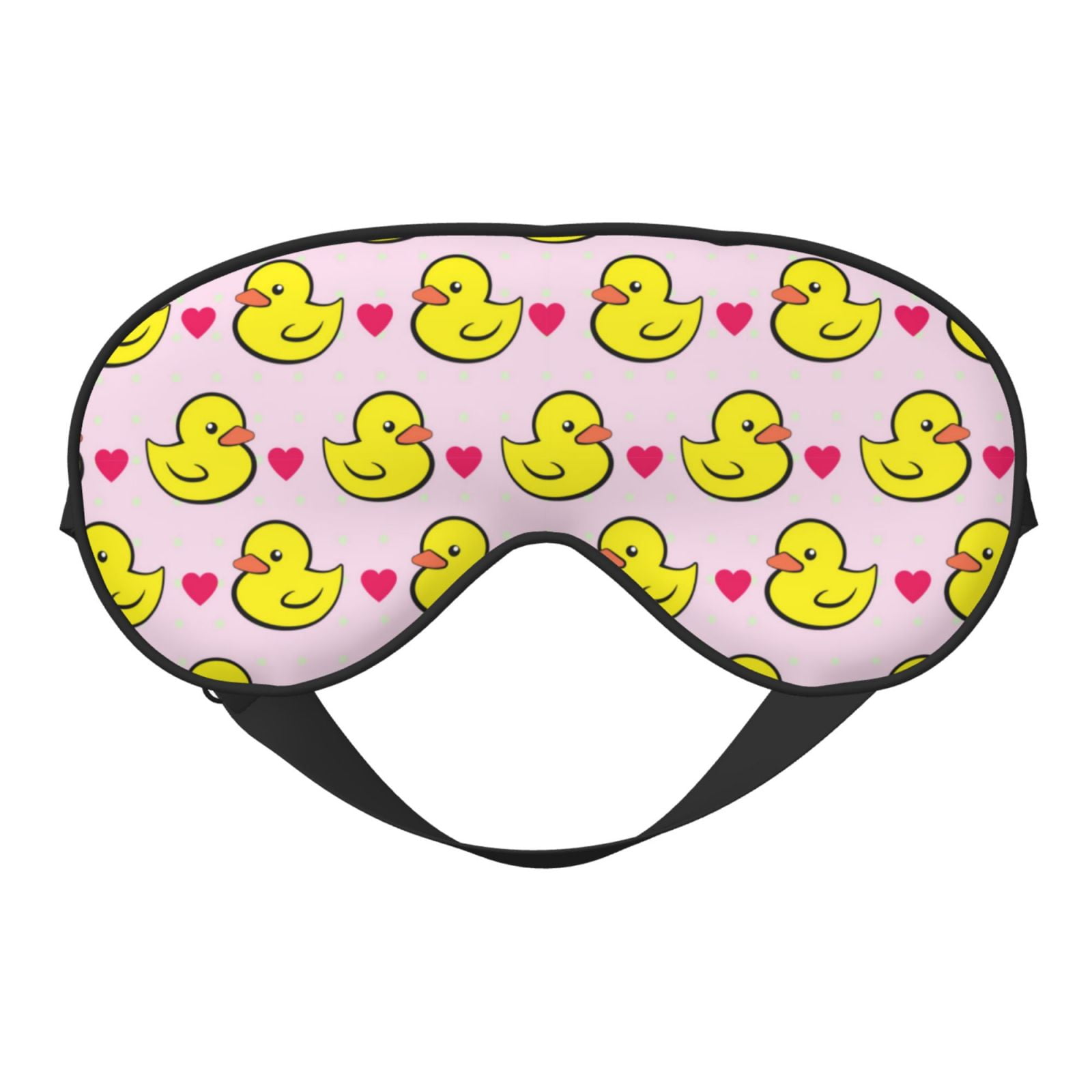Uemuo Ducks And Pink Heart Pattern Sleep Eye Mask - Light Blocking ...
