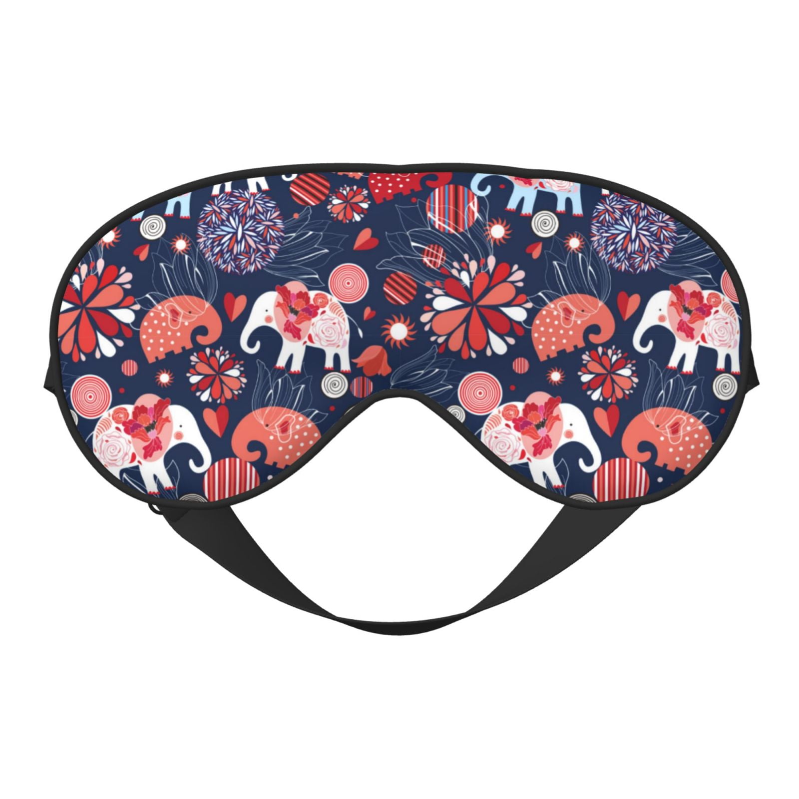 Uemuo Elephants Pattern Sleep Eye Mask - Light Blocking Sleep Mask ...