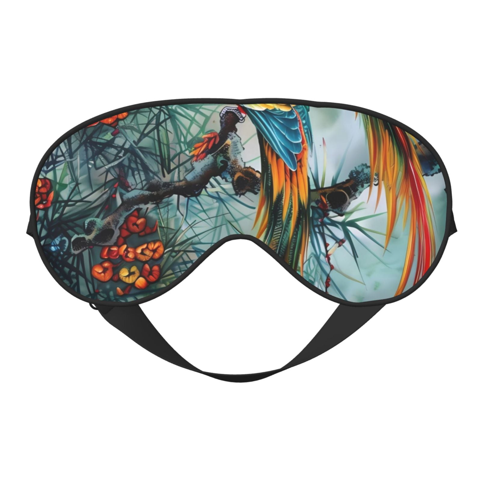 Uemuo Exotic Birds Forest Pattern Sleep Eye Mask - Light Blocking Sleep ...