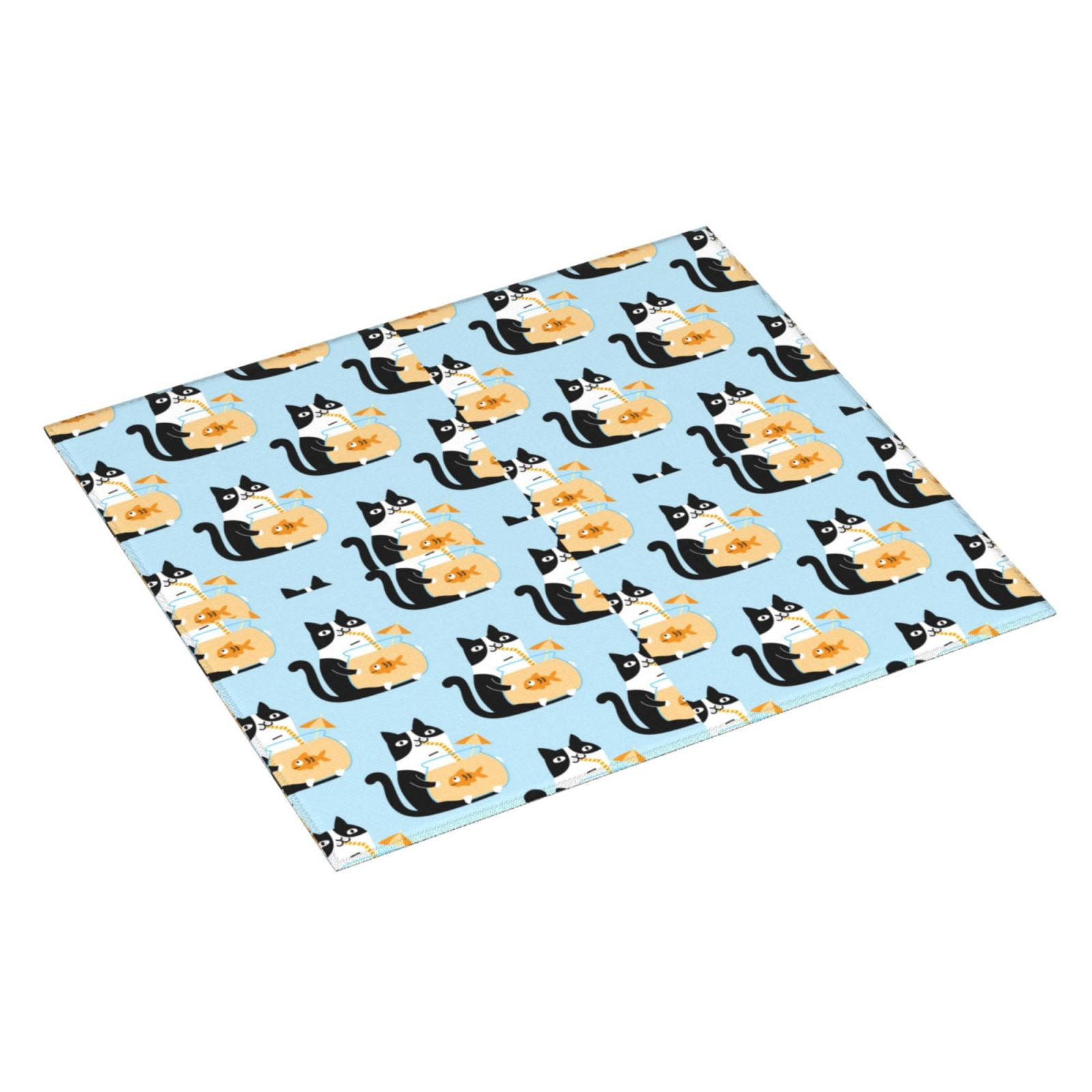 Uemuo FUNNY CAT IS DRINKING WATER Pattern Dish Drying Mat,16*18 inch ...
