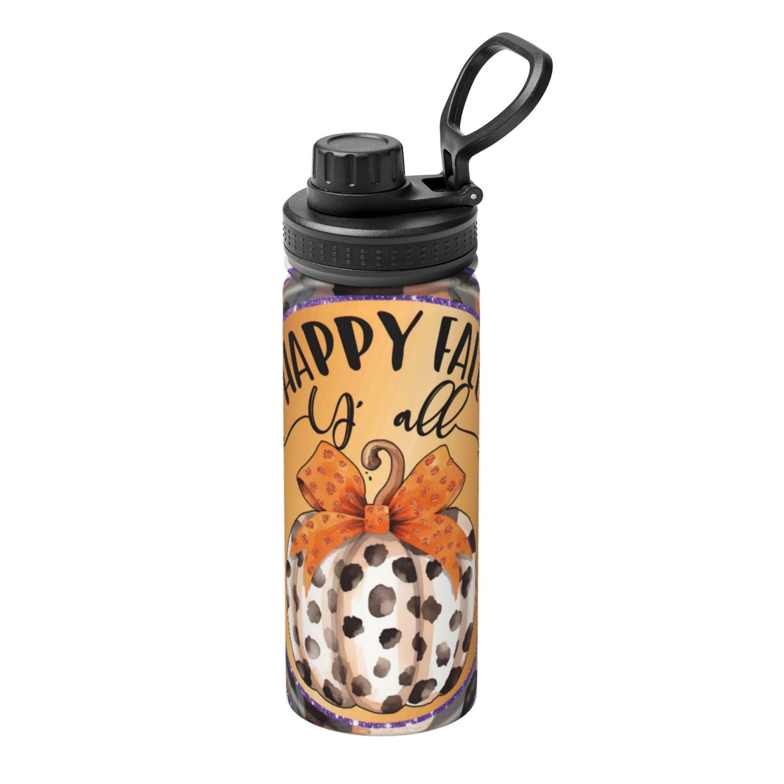 Uemuo Fall Farmhouse Pumpkins1 18OZ Insulated Kettle, Sports Water ...