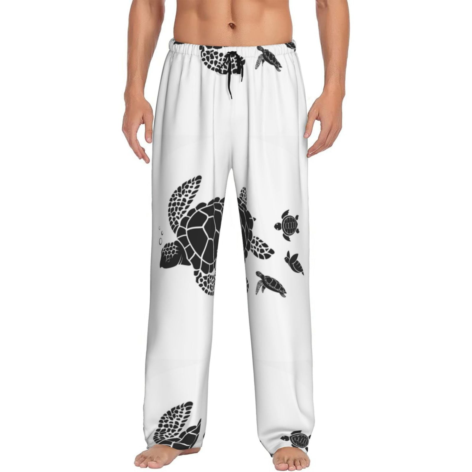 Uemuo Family Of Sea Turtles Pattern Men's Wide Leg Palazzo Lounge Pants ...
