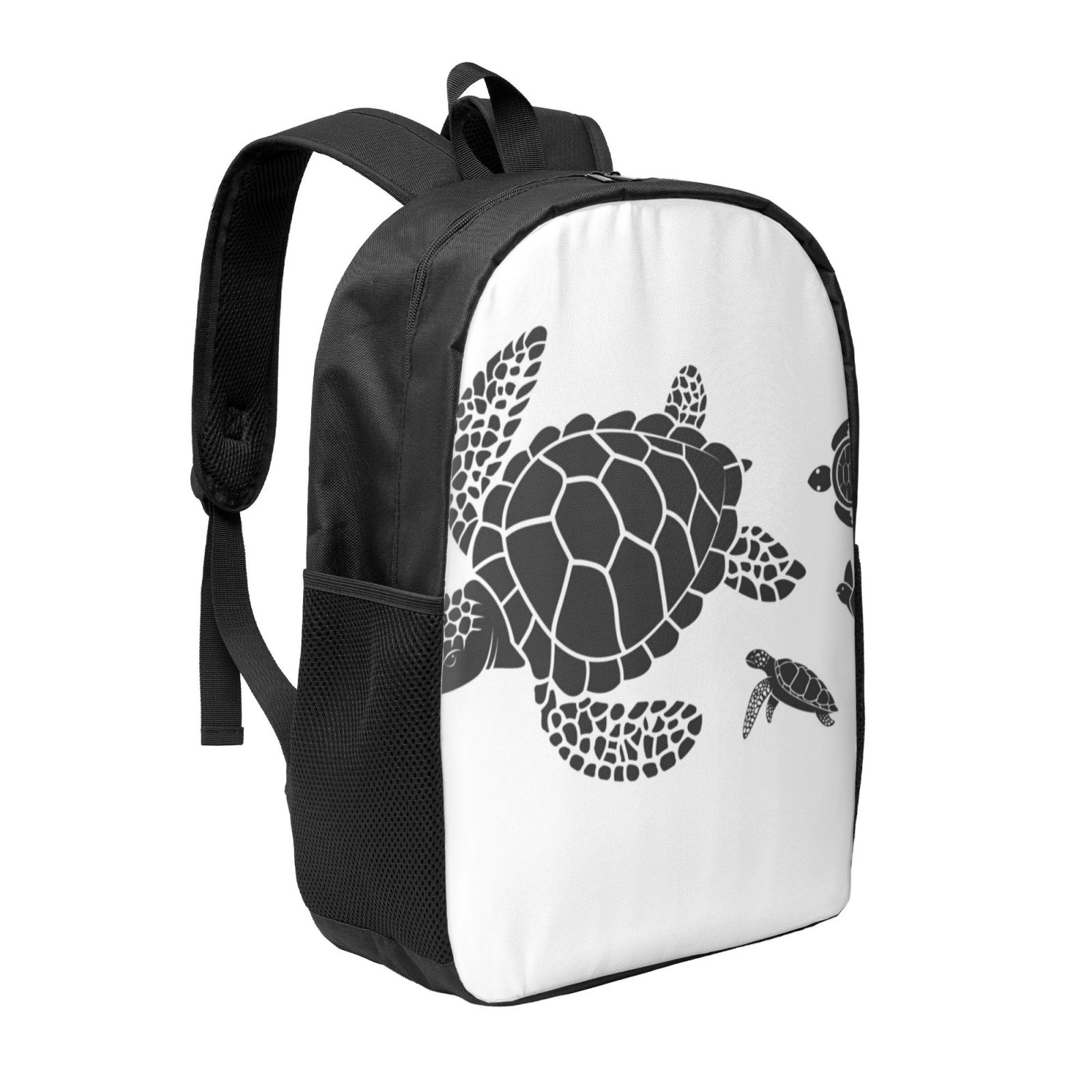 Uemuo Family Of Sea Turtles Printed Durable 17-inch Student Backpack ...
