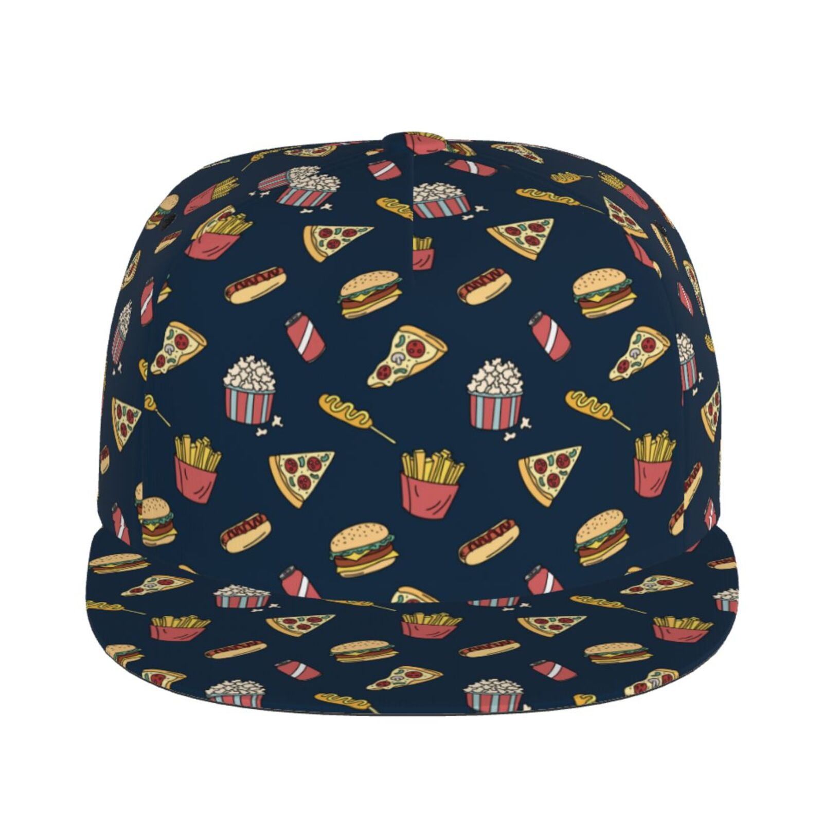 Uemuo Fast Food Pattern Women's Baseball Cap,Straight Brim Hat,Golf Dad ...