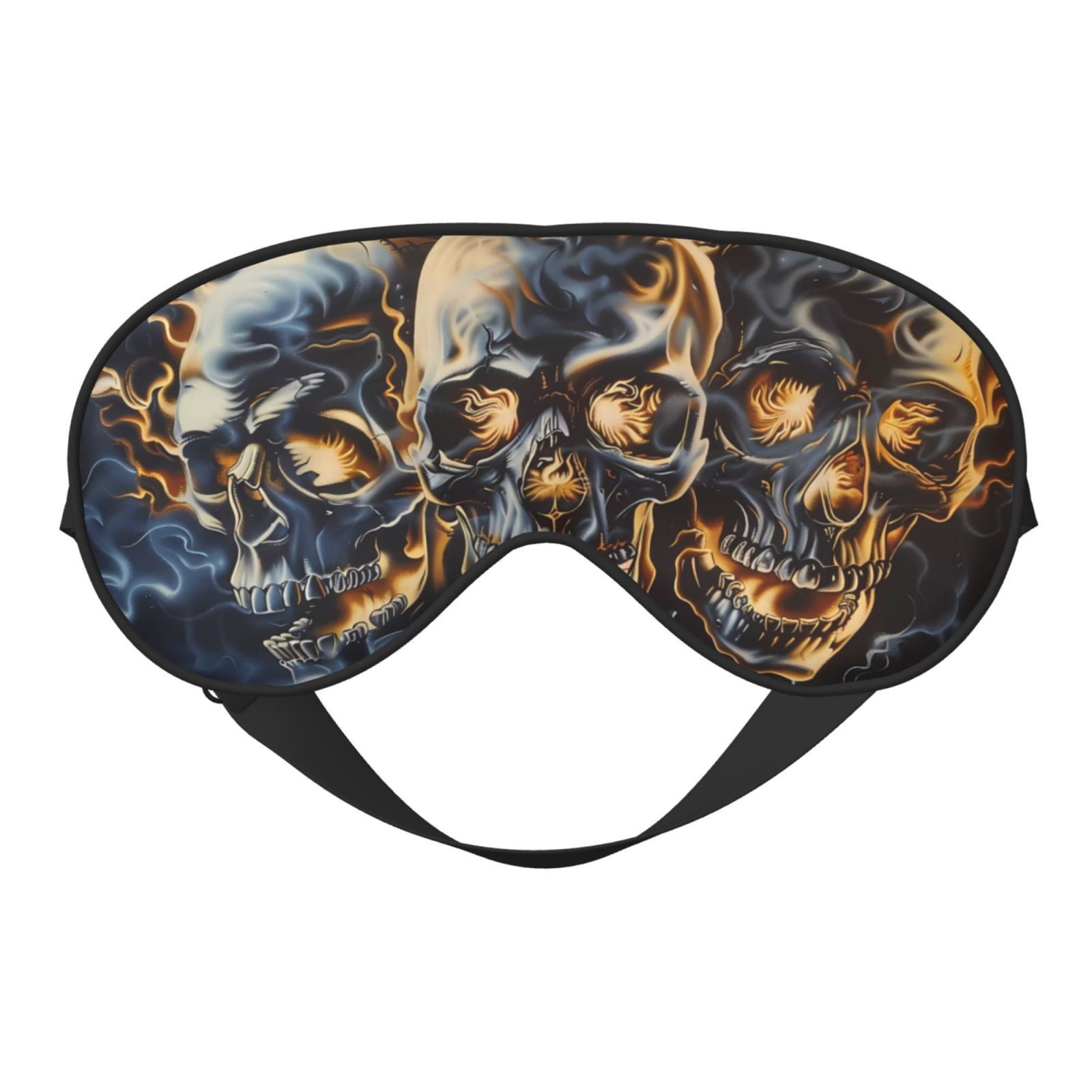 Uemuo Fiery Skull Trio Pattern Sleep Eye Mask - Light Blocking Sleep ...