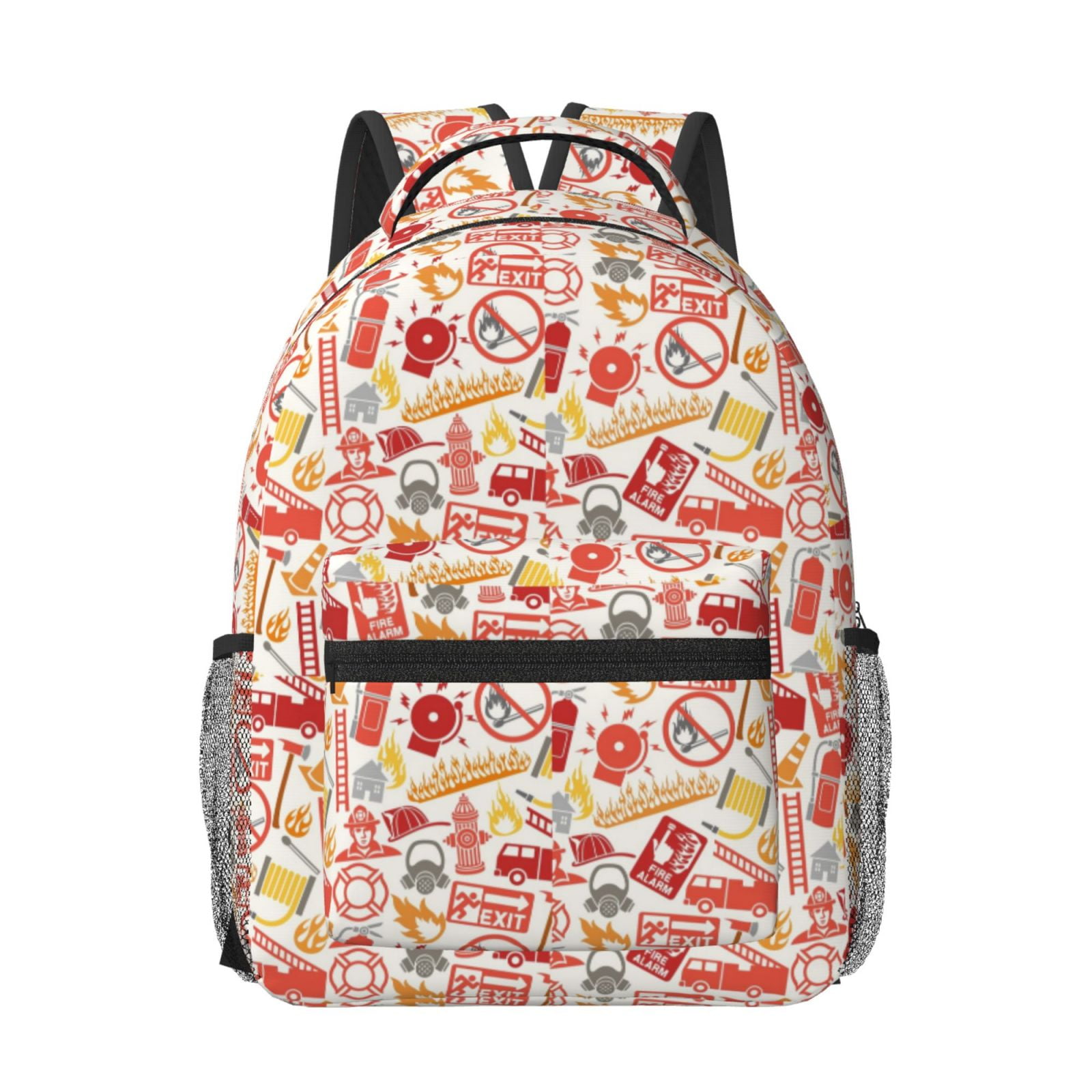 Uemuo Firefighter Icons Printed Student Durable Water-resistant ...