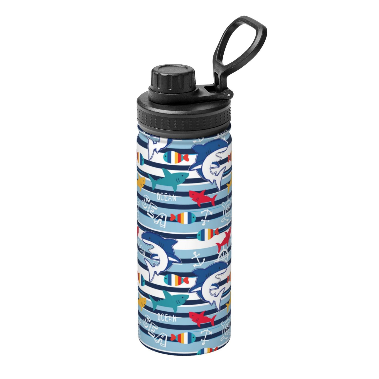 Uemuo Fish And Shark 18OZ Insulated Kettle, Sports Water Bottle ...