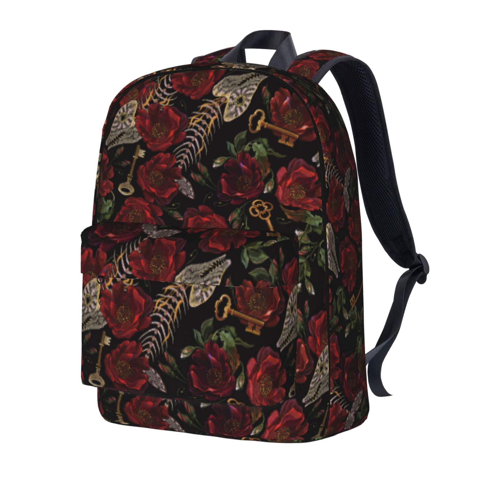 Uemuo Fishbone Rose Pattern Backpack for Work and Travel - Durable and ...