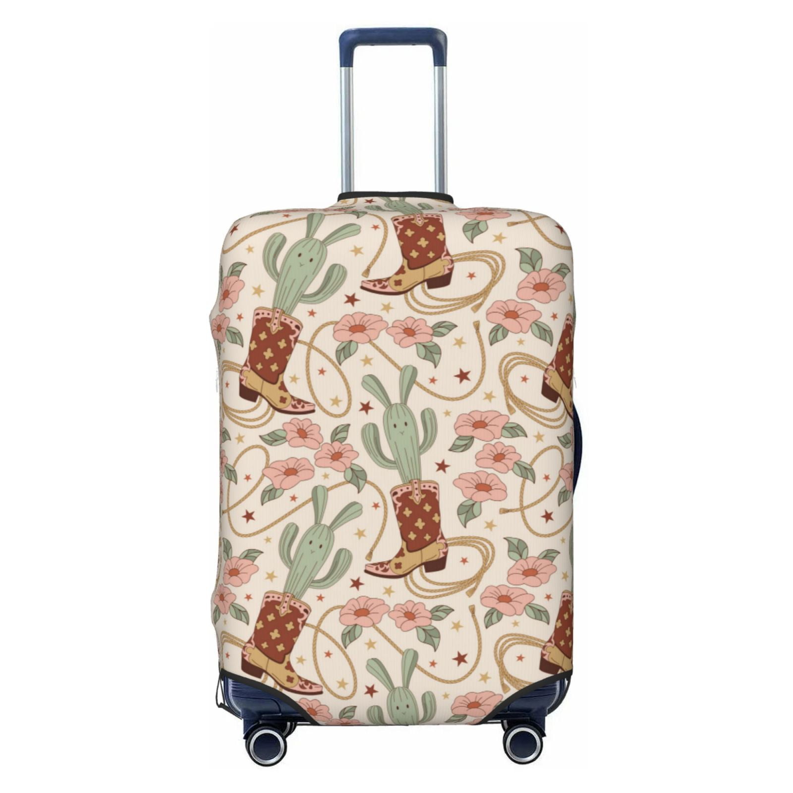 Uemuo Floral Cowboy Boots Printed Washable Luggage Cover - Fashion ...
