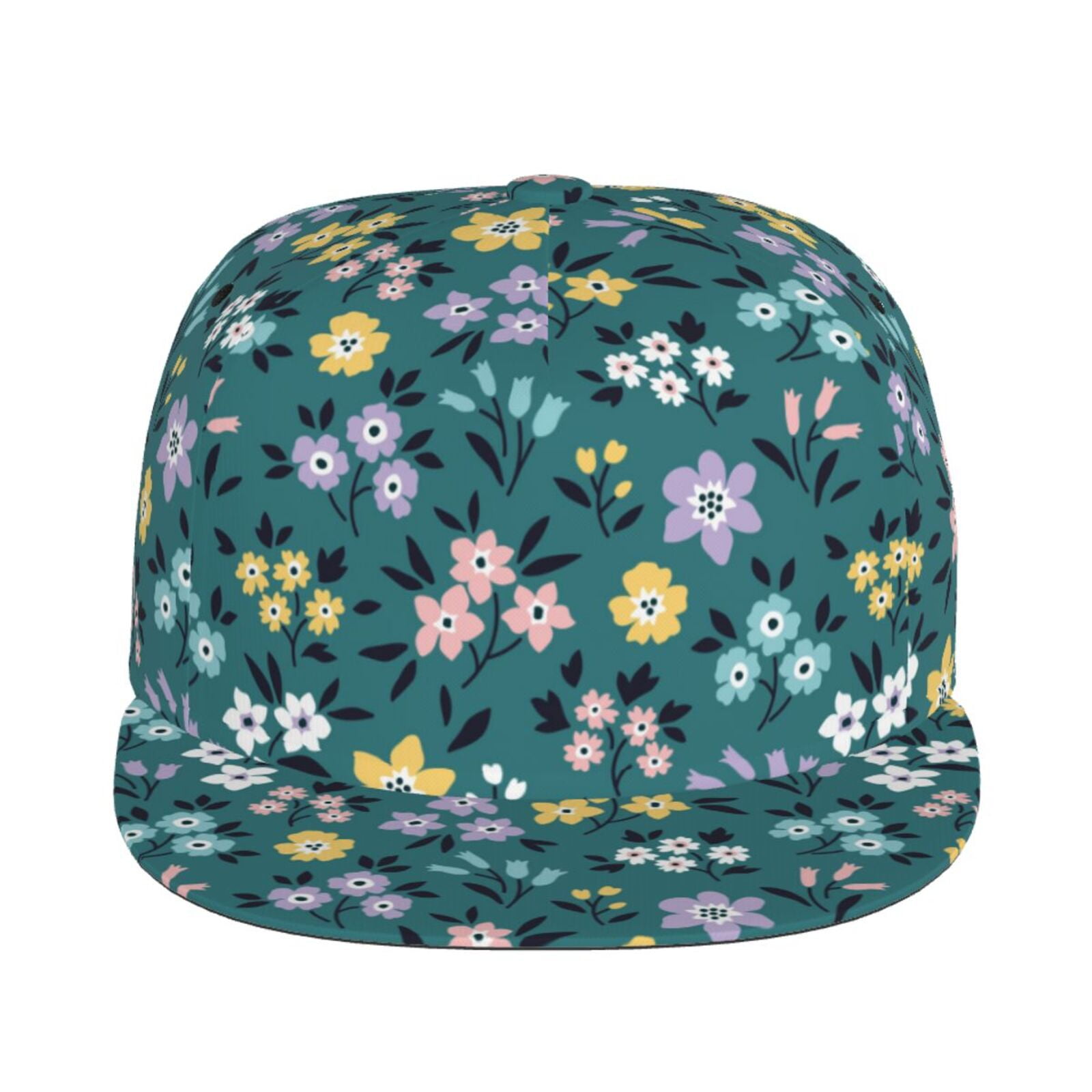 Uemuo Floral Pattern Women's Baseball Cap,Straight Brim Hat,Golf Dad ...