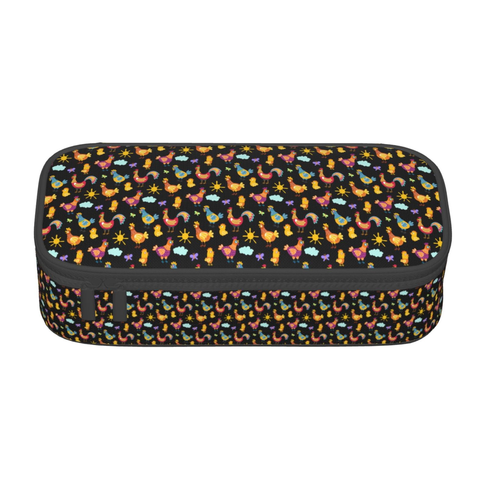Uemuo Flowe Rooster Printed Large Pencil Case, Big Capacity Pencil ...