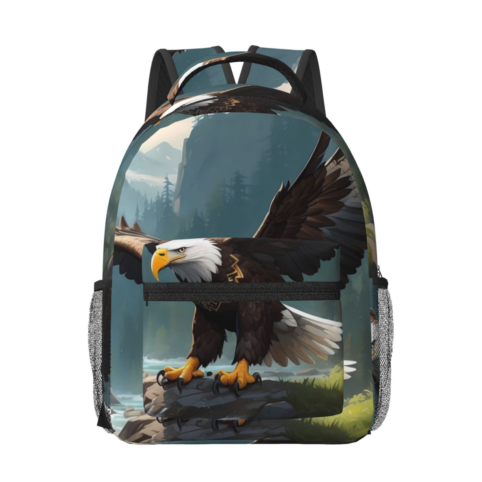 Uemuo Forest River Bald Eagle Printed Student Durable Water-resistant ...