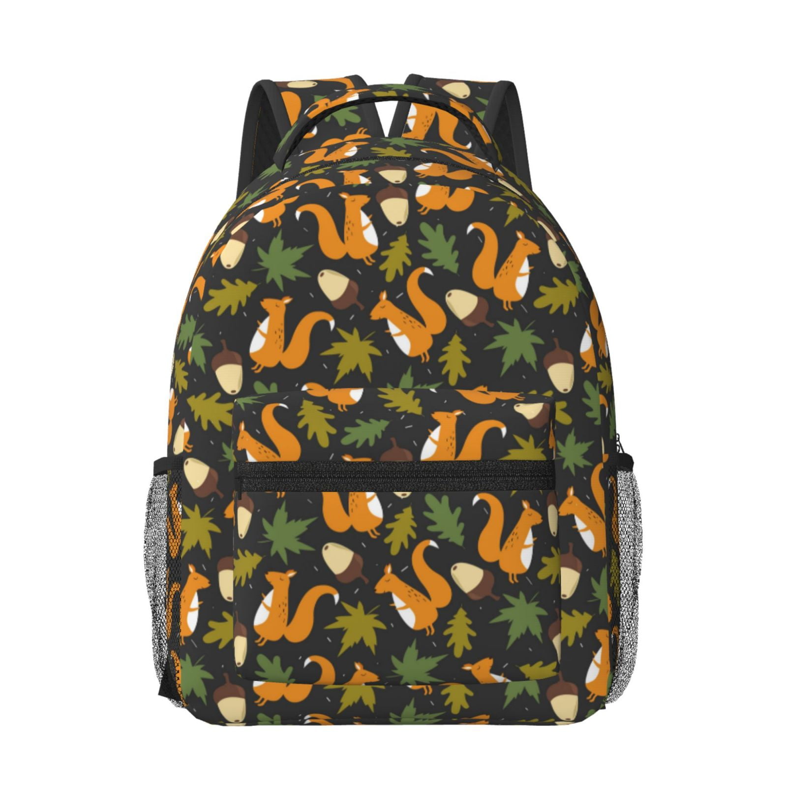 Uemuo Forest Squirrel Printed Student Durable Water-resistant Backpack ...