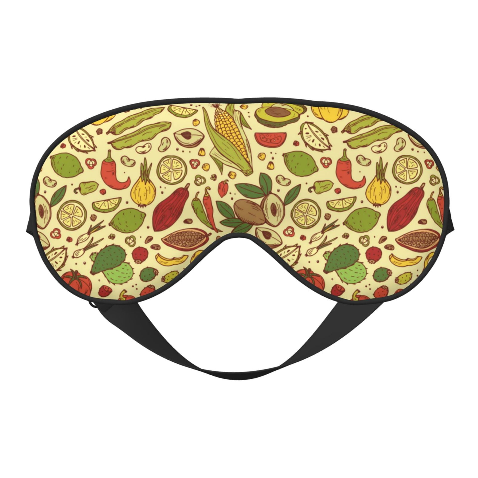 Uemuo Fruits And Vegetables Pattern Sleep Eye Mask - Light Blocking ...