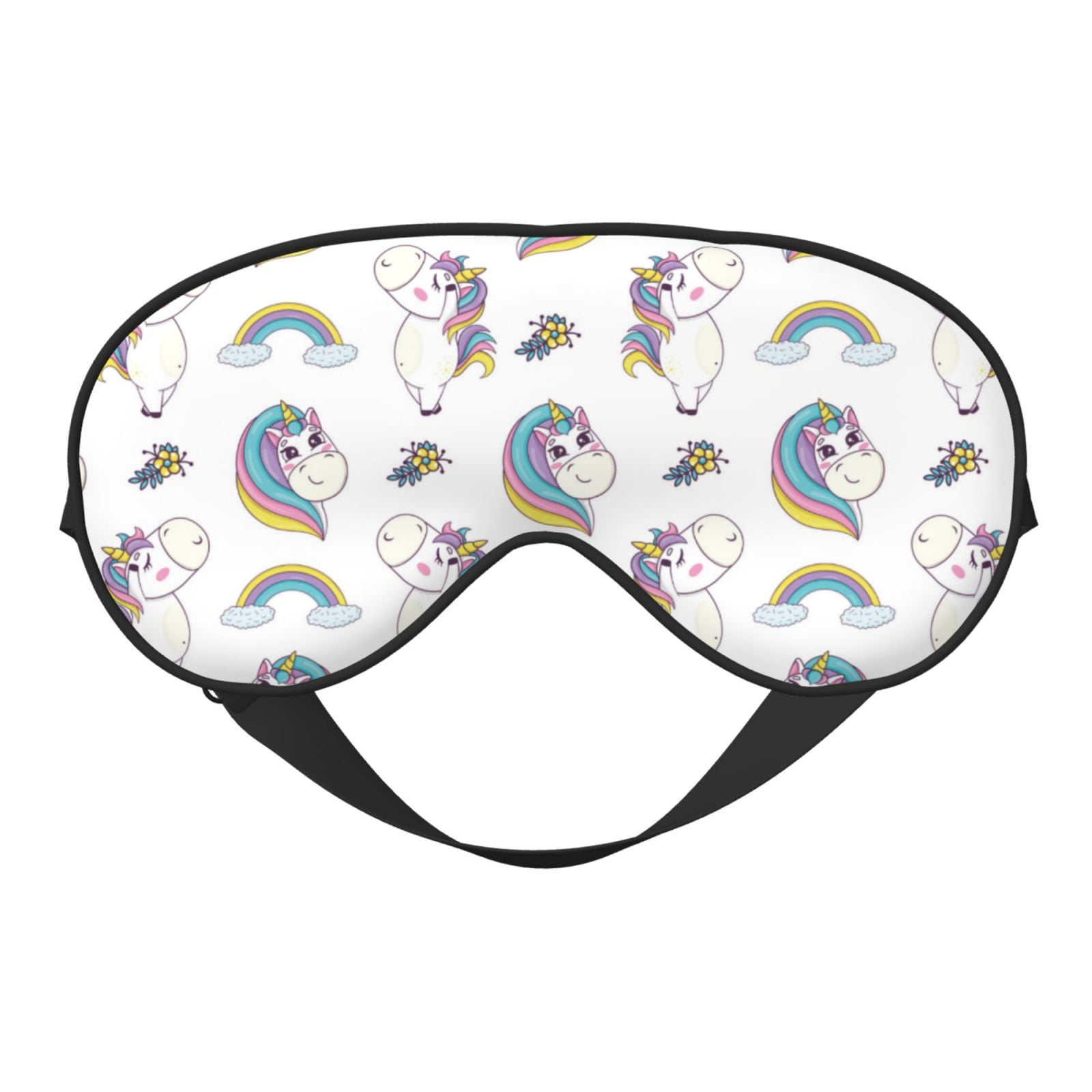 Uemuo Funny Kawaii Unicorns Dancing Pattern Sleep Eye Mask - Light ...