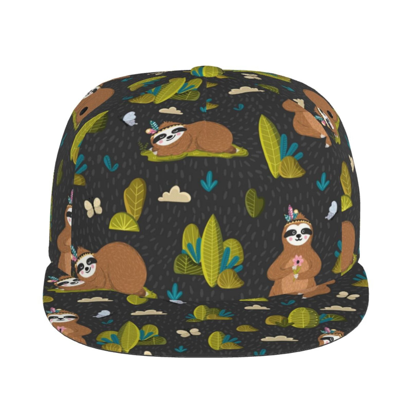 Uemuo Funny Sloths In The Forest Pattern Women's Baseball Cap,Straight ...