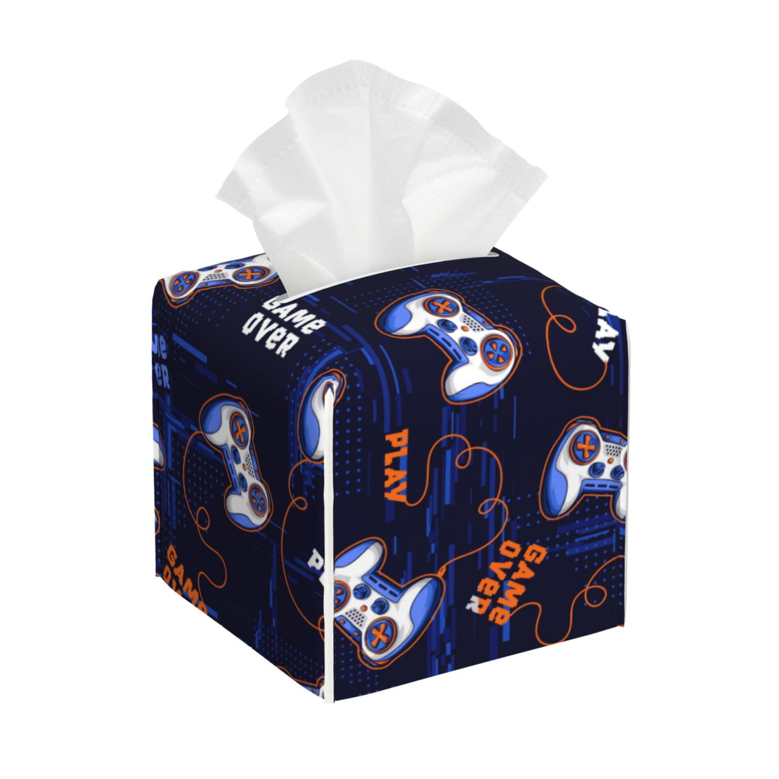 Uemuo Game Pads Tissue Box Cover Holder, Square with Bottom Belt - PVC ...