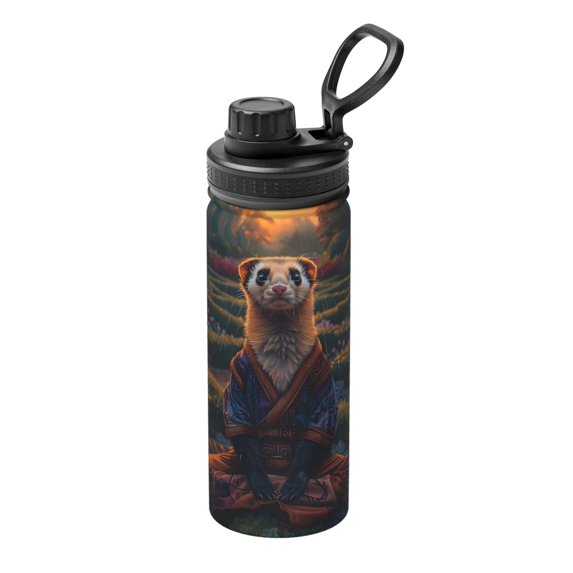Uemuo Garden Meditating Weasel 18OZ Insulated Kettle, Sports Water ...