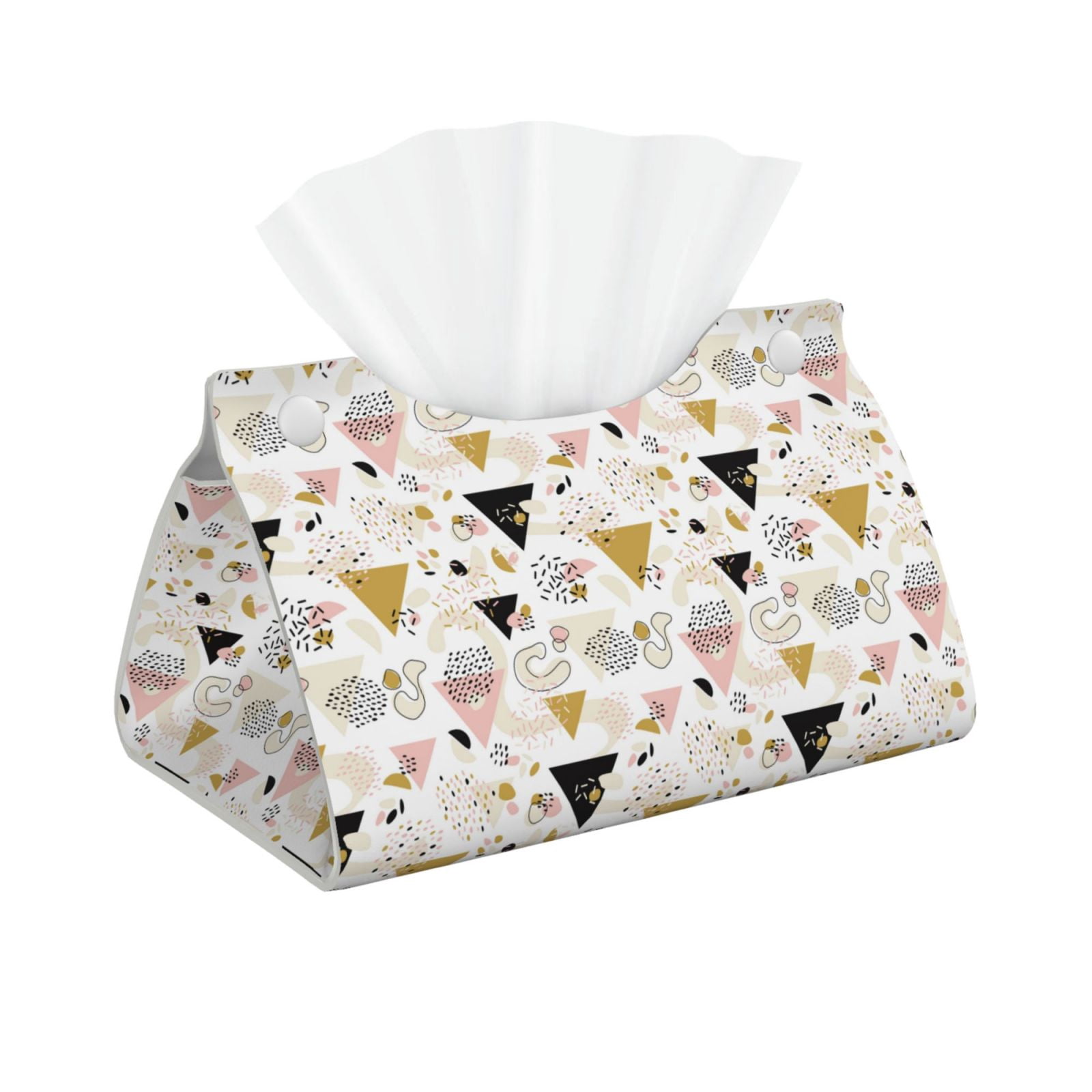 Uemuo Geometric Triangle Pattern Tissue Box Cover Holder, Triangle with ...