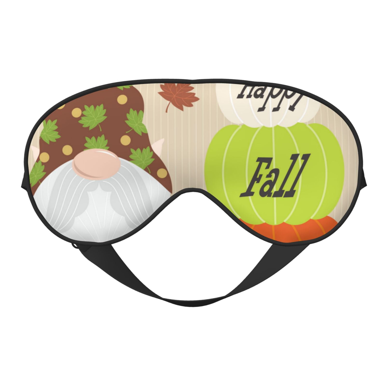 Uemuo Gnome Happy Fall Pattern Sleep Eye Mask - Light Blocking Sleep ...
