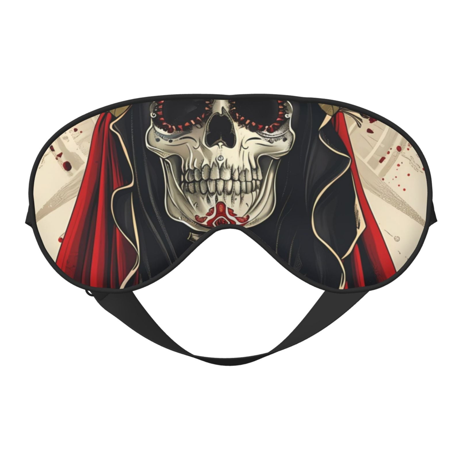 Uemuo Gothic Skull With Roses Pattern Sleep Eye Mask - Light Blocking ...